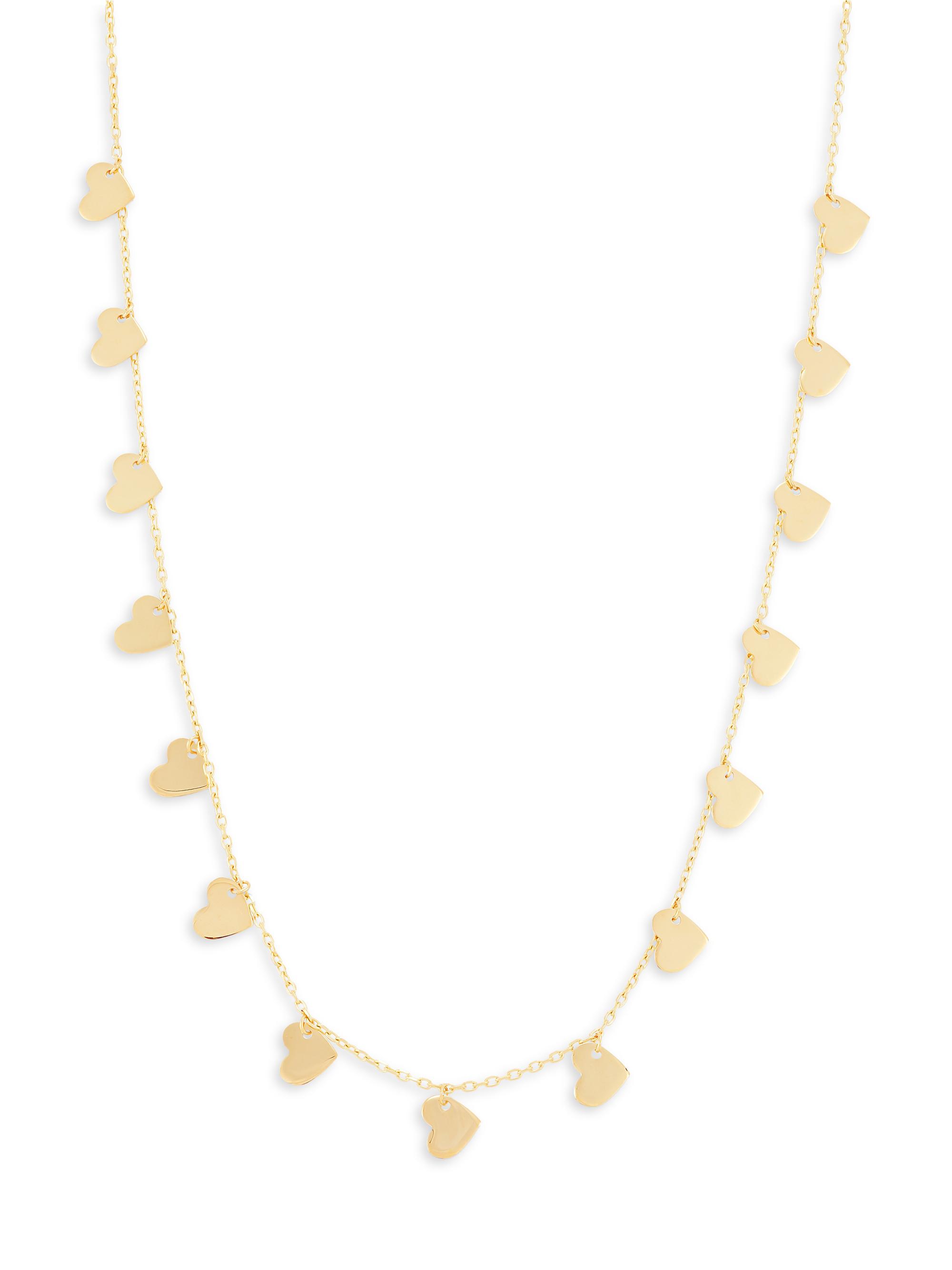 Click here for Saks Fifth Avenue Womens 14K Yellow Gold Heart Sta... prices