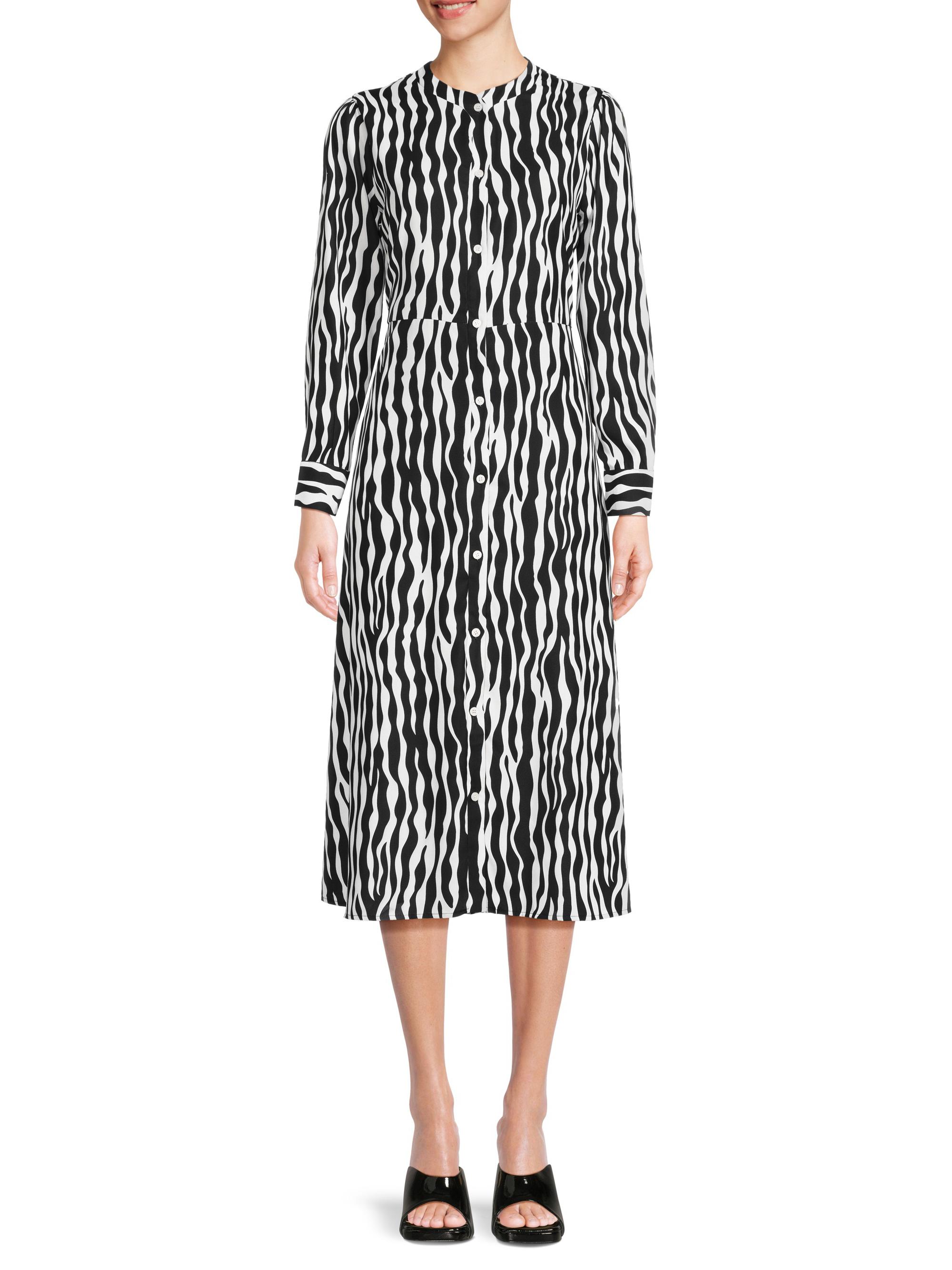 Click here for Yal New York Womens Wave Print Shirtdress - Black... prices