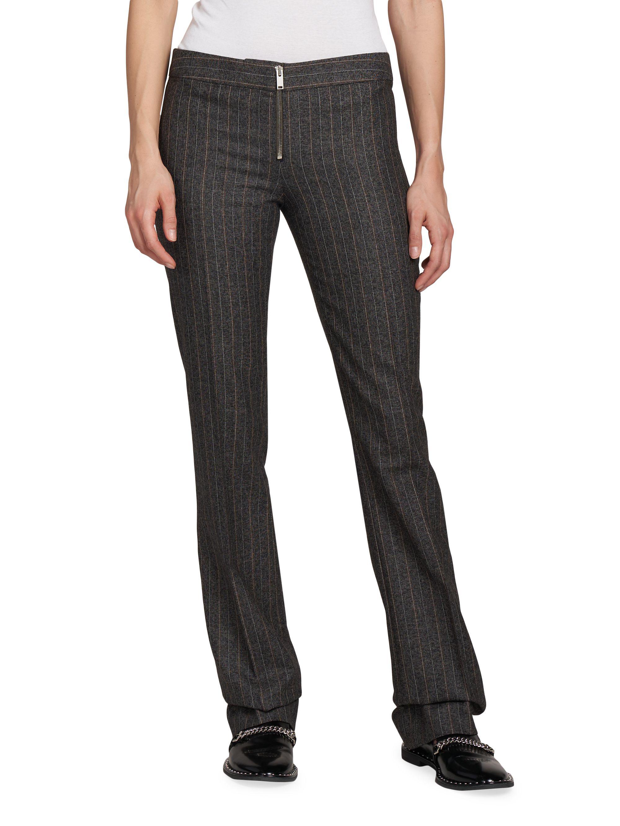 Click here for Stella Mccartney Womens Pinstriped Zip-Front Trous... prices