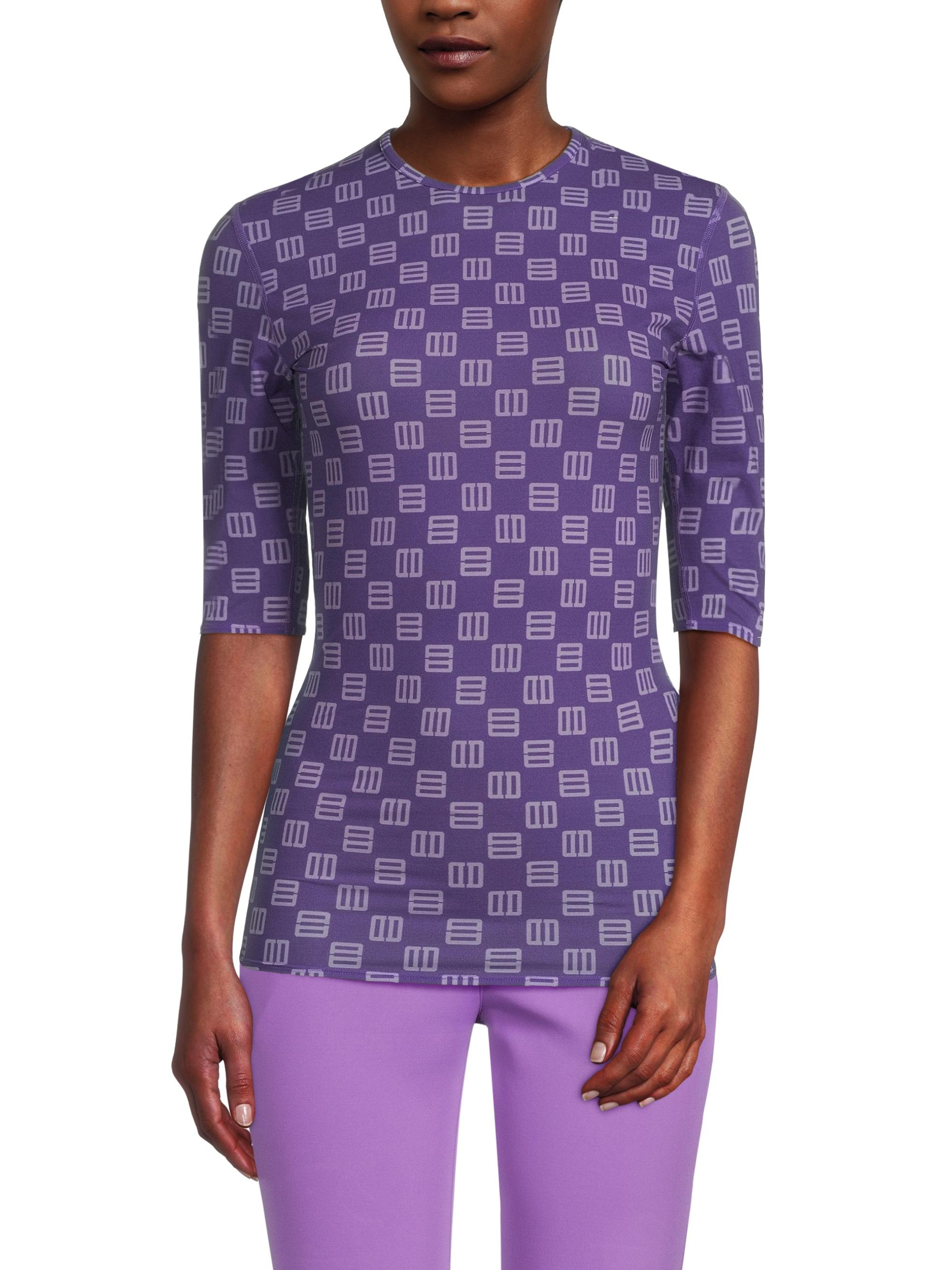 Click here for Ambush Womens Monogram T-Shirt - Purple - Size XXS prices