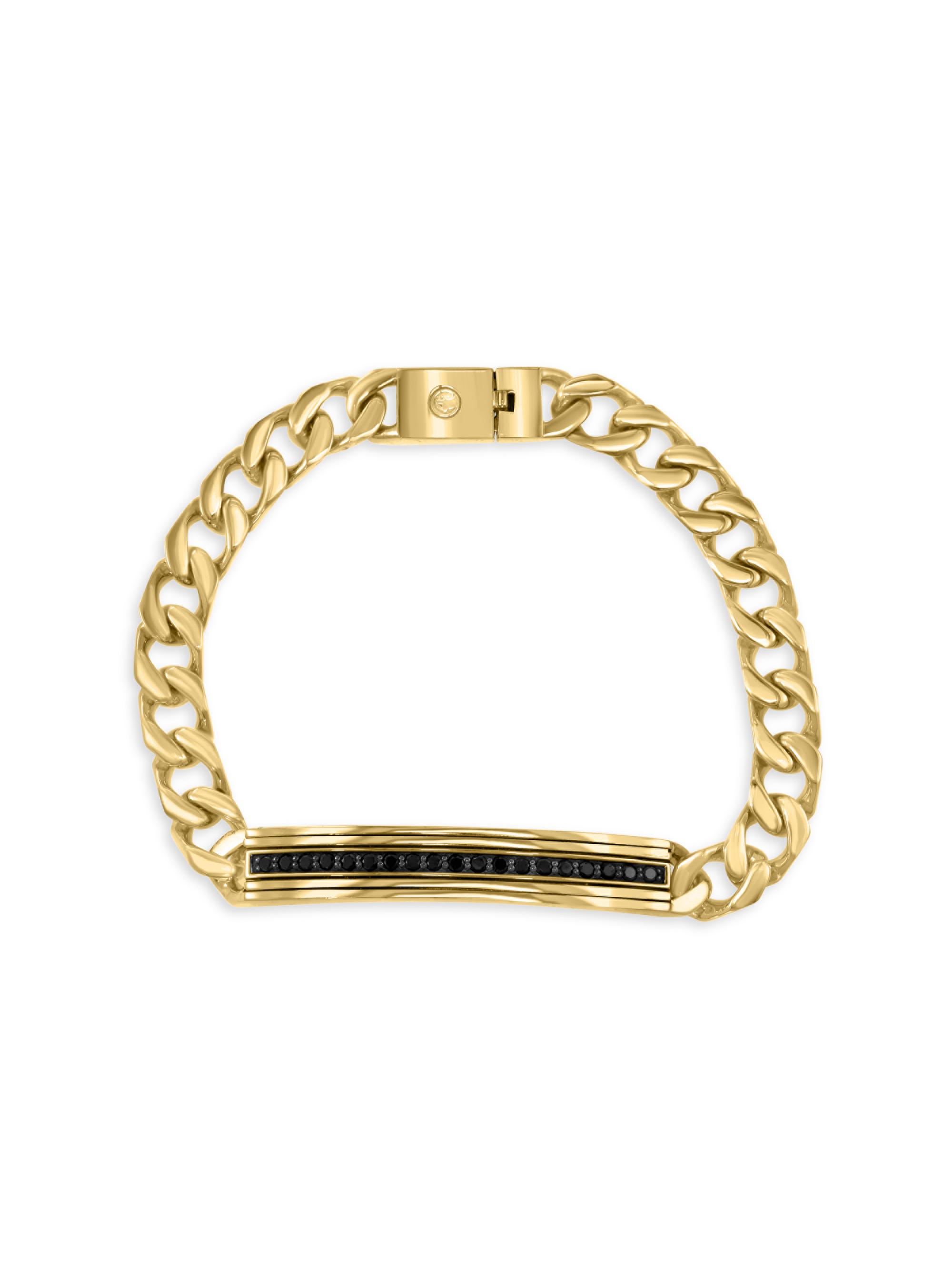 Click here for Effy Mens 14K Goldplated Sterling Silver & Black S... prices