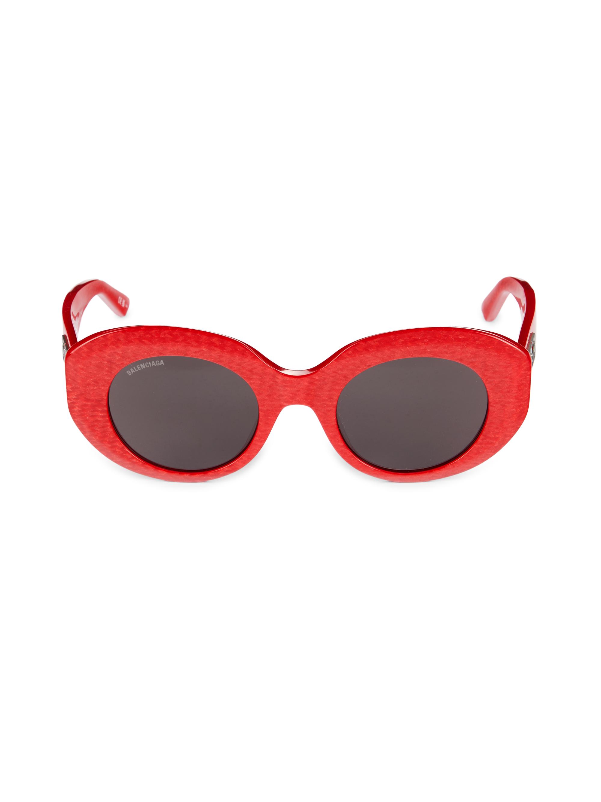 Click here for Balenciaga Womens 52MM Cat Eye Sunglasses - Red prices