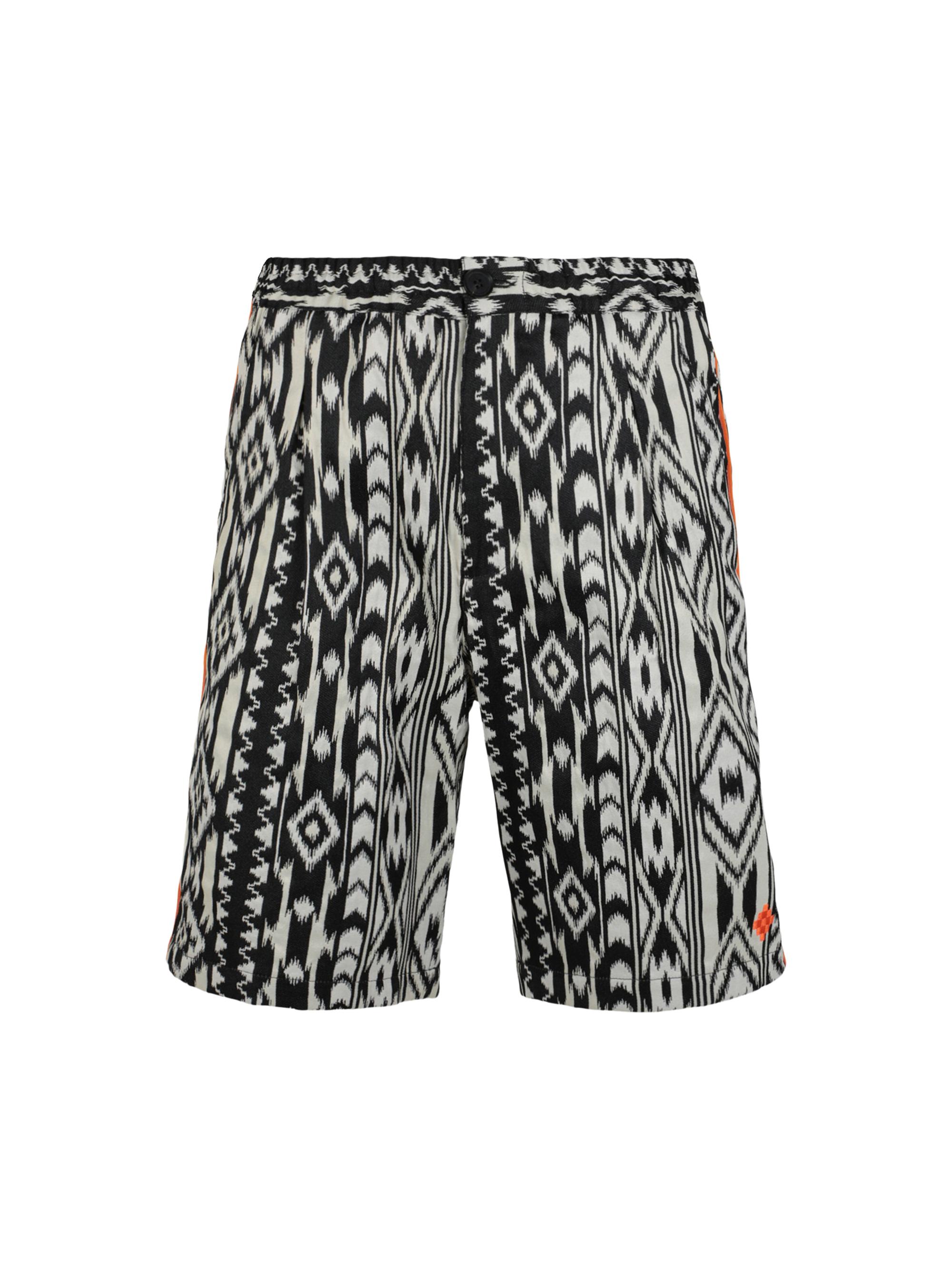 Click here for Marcelo Burlon Mens Folk Loose Fit Print Flat Fron... prices