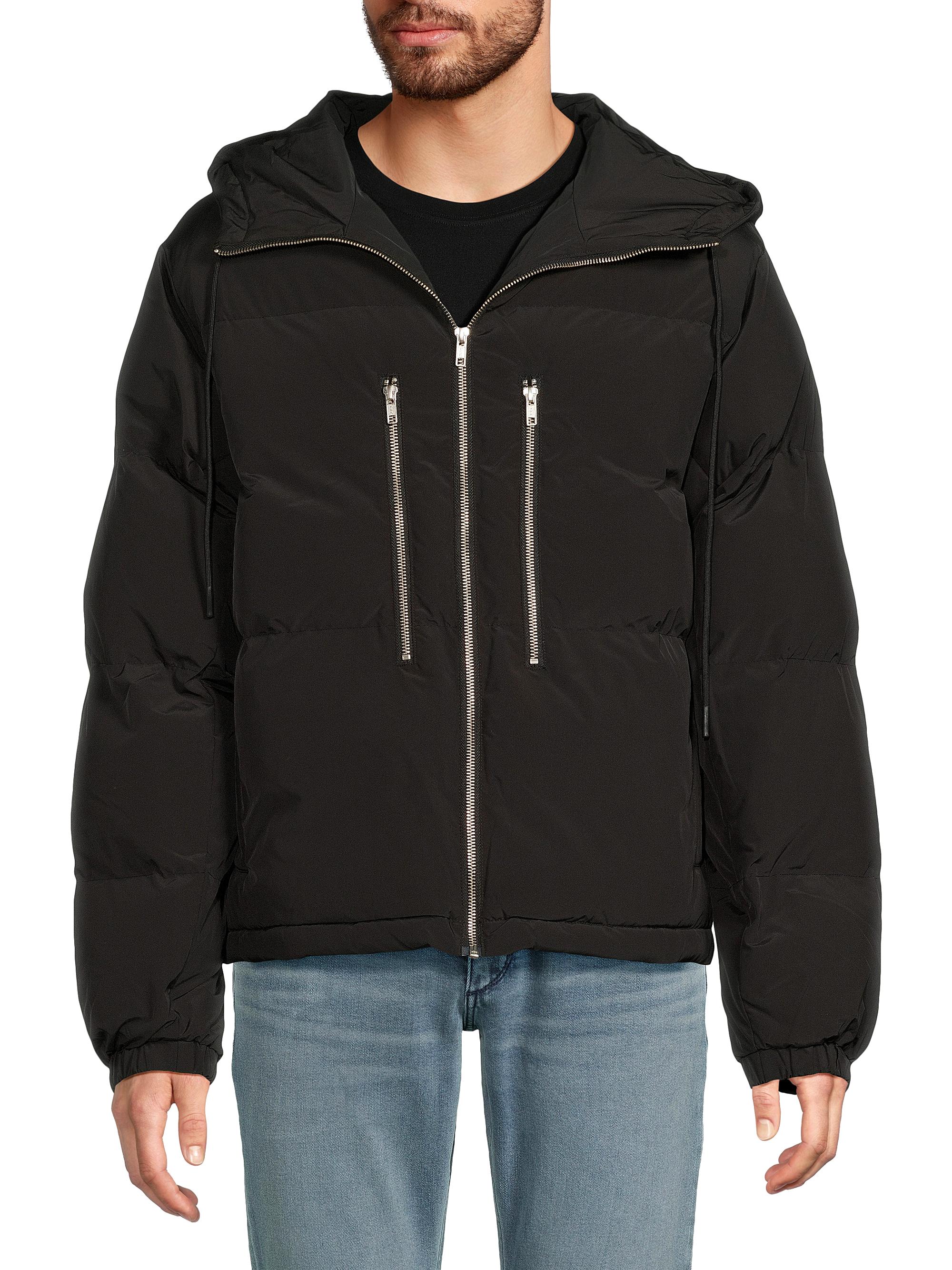 Click here for Krost Mens Hooded Puffer Jacket - Black - Size M prices