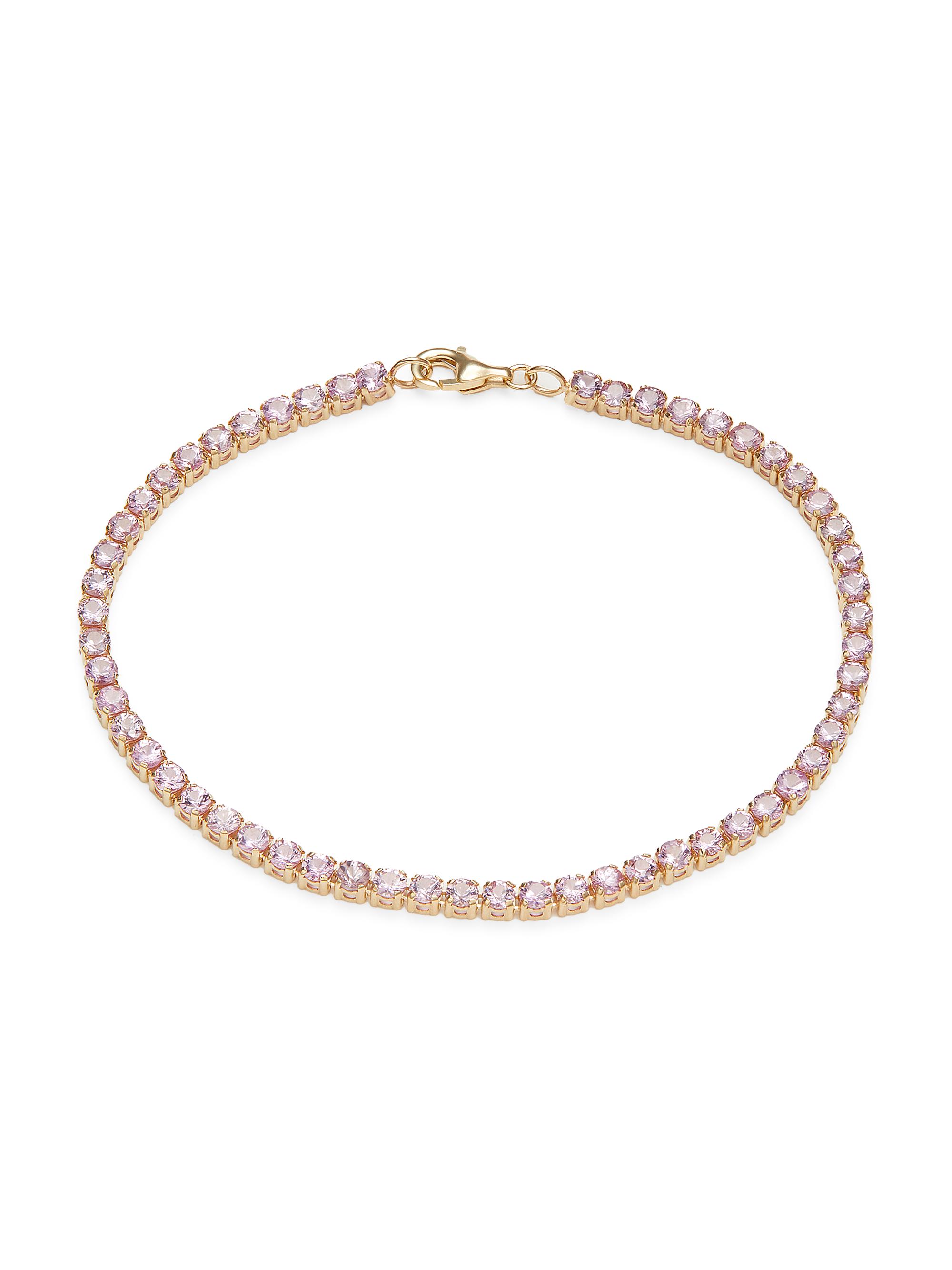 Click here for Effy Womens 14K Yellow Gold & Pink Sapphire Bracel... prices