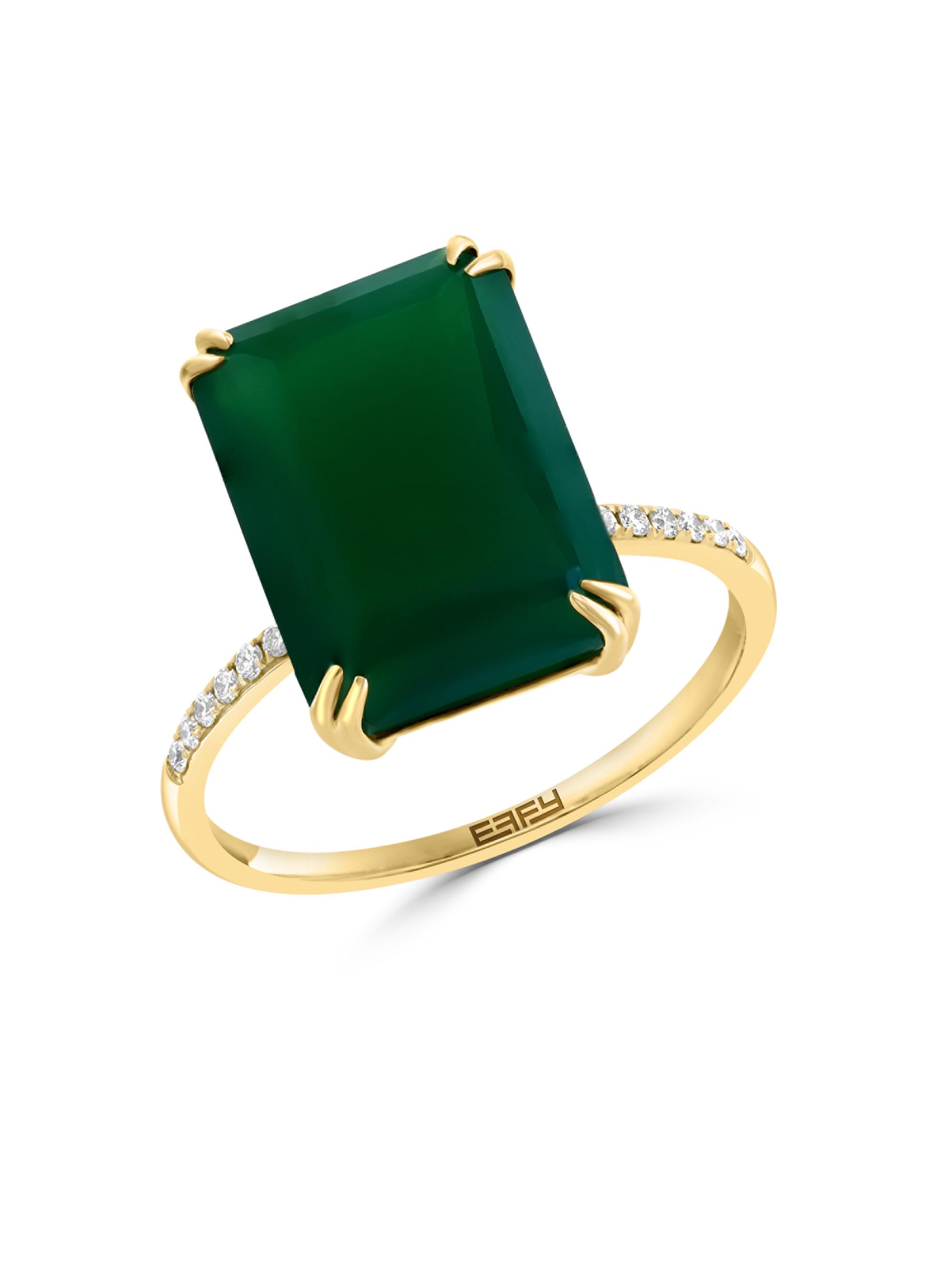 Click here for Effy Womens 14K Yellow Gold  Onyx & 0.05 TCW Diamo... prices