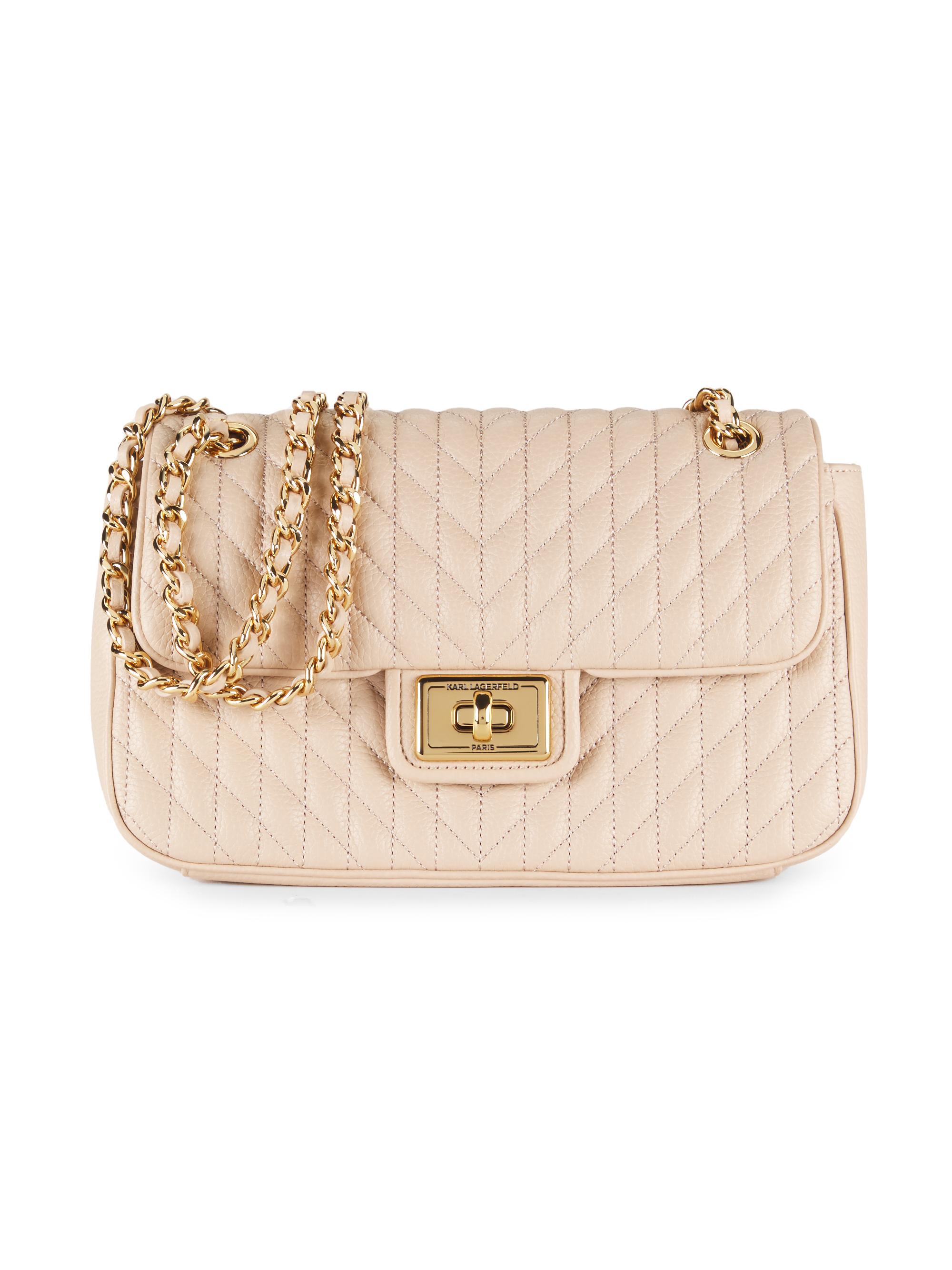 Click here for Karl Lagerfeld Paris Womens Quilted Leather Should... prices