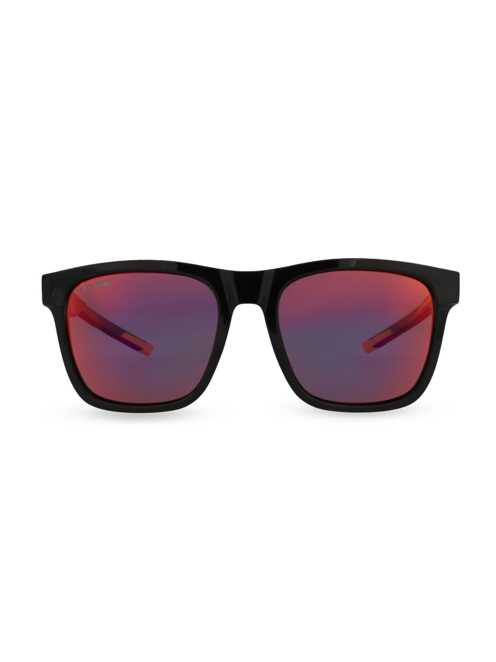Click here for Philipp Plein Mens 56MM Rectangle Sunglasses - Bla... prices