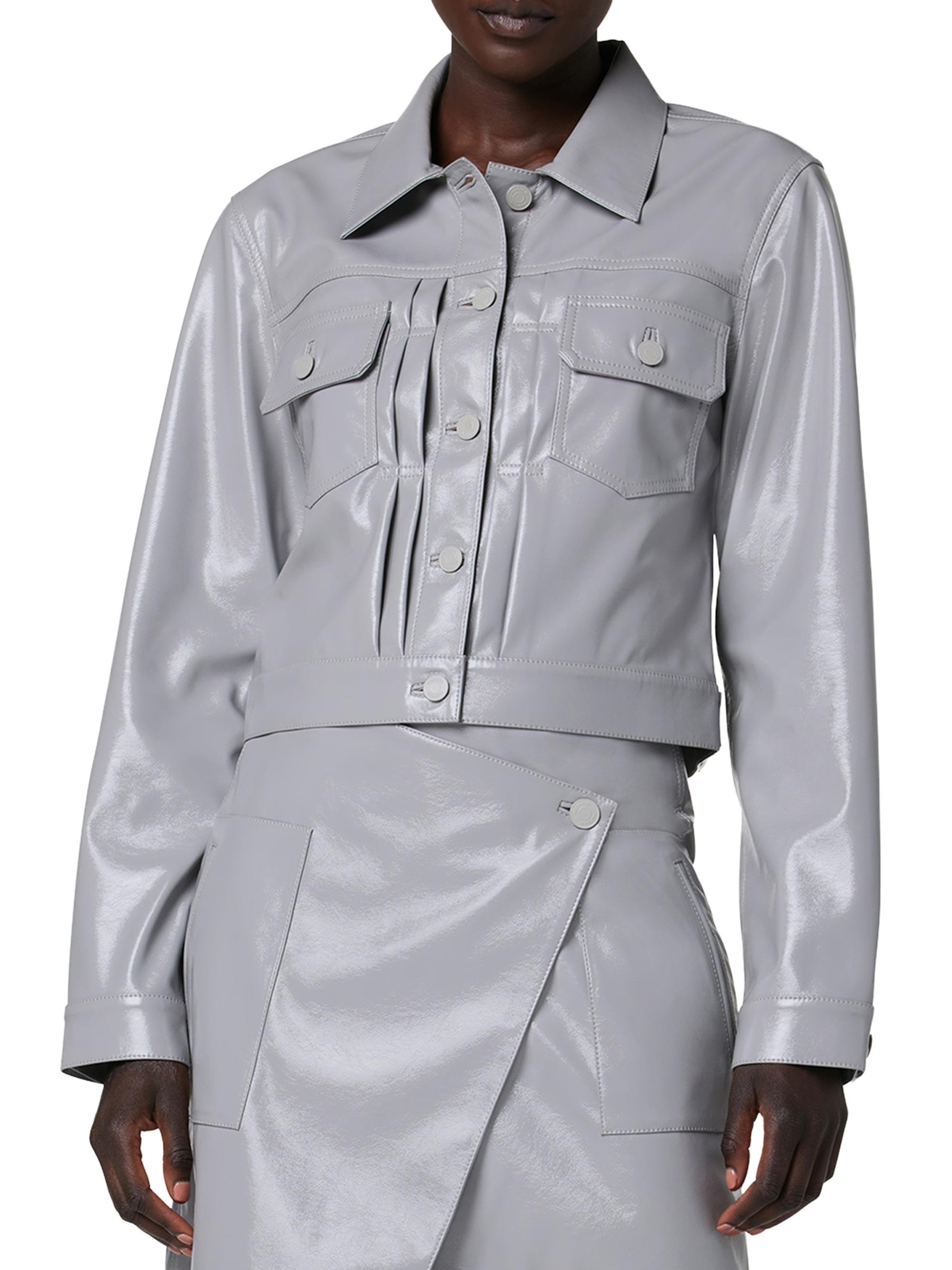 Click here for Hudson Jeans Womens Lola Faux Leather Cropped Jack... prices