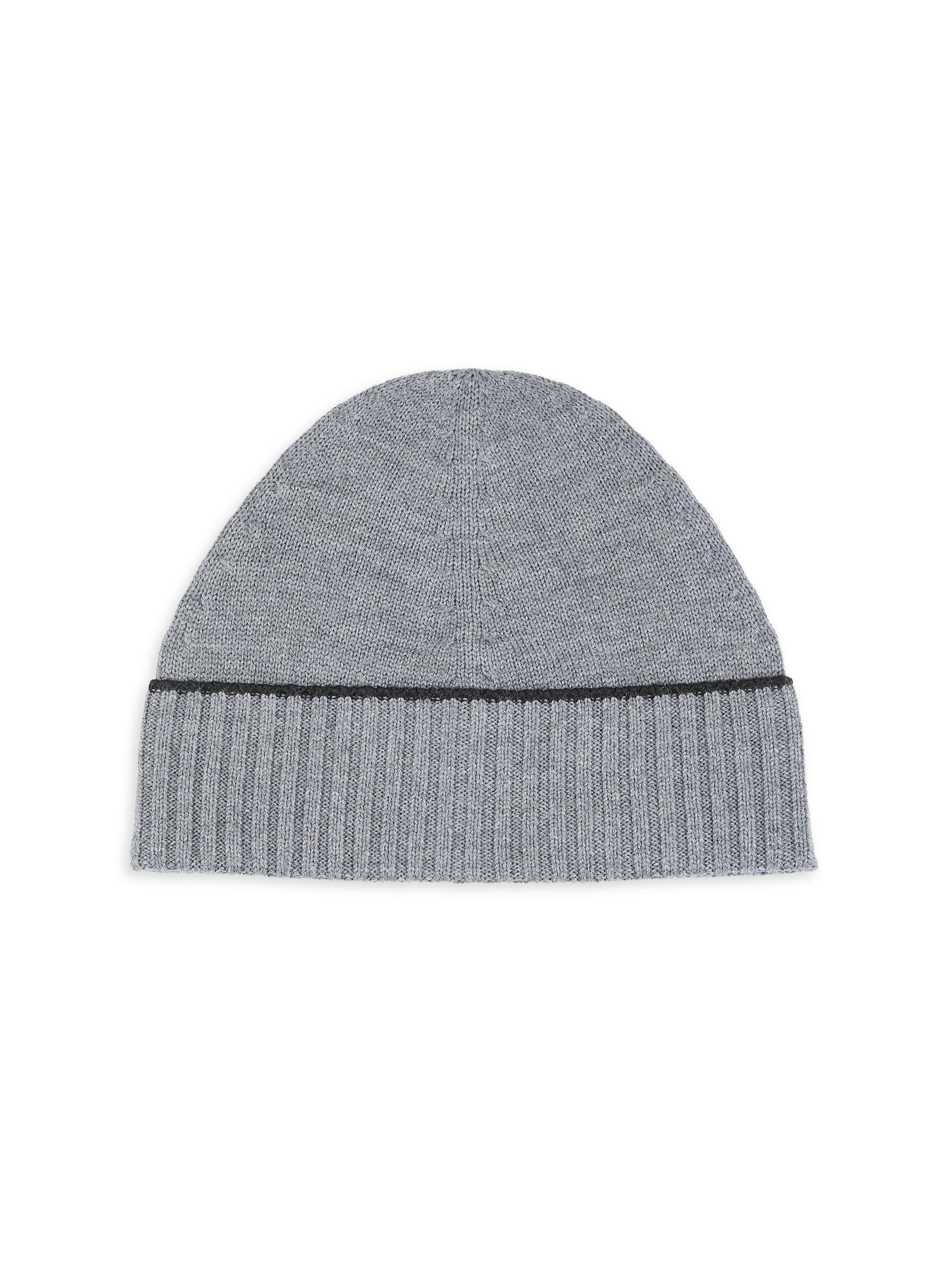 Click here for Saks Fifth Avenue Mens Merino Wool Beanie - Grey prices