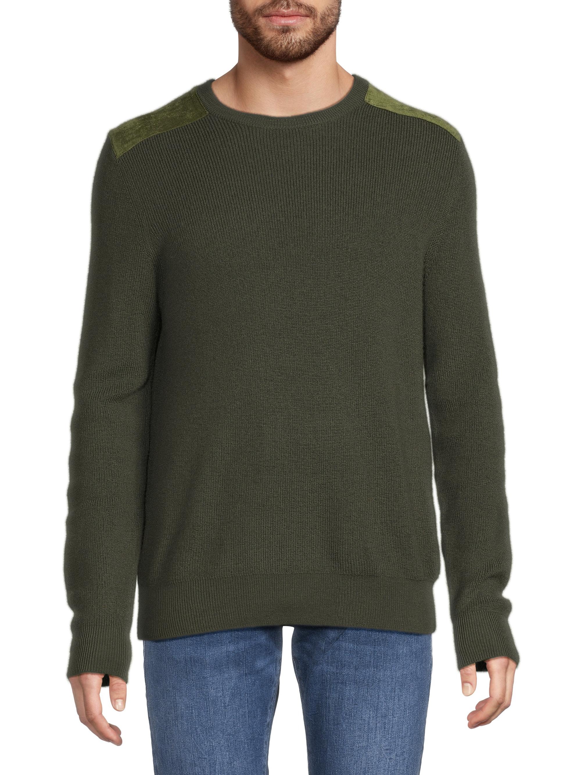 Click here for Bruno Magli Mens Merino Wool Sweatshirt - Olive -... prices