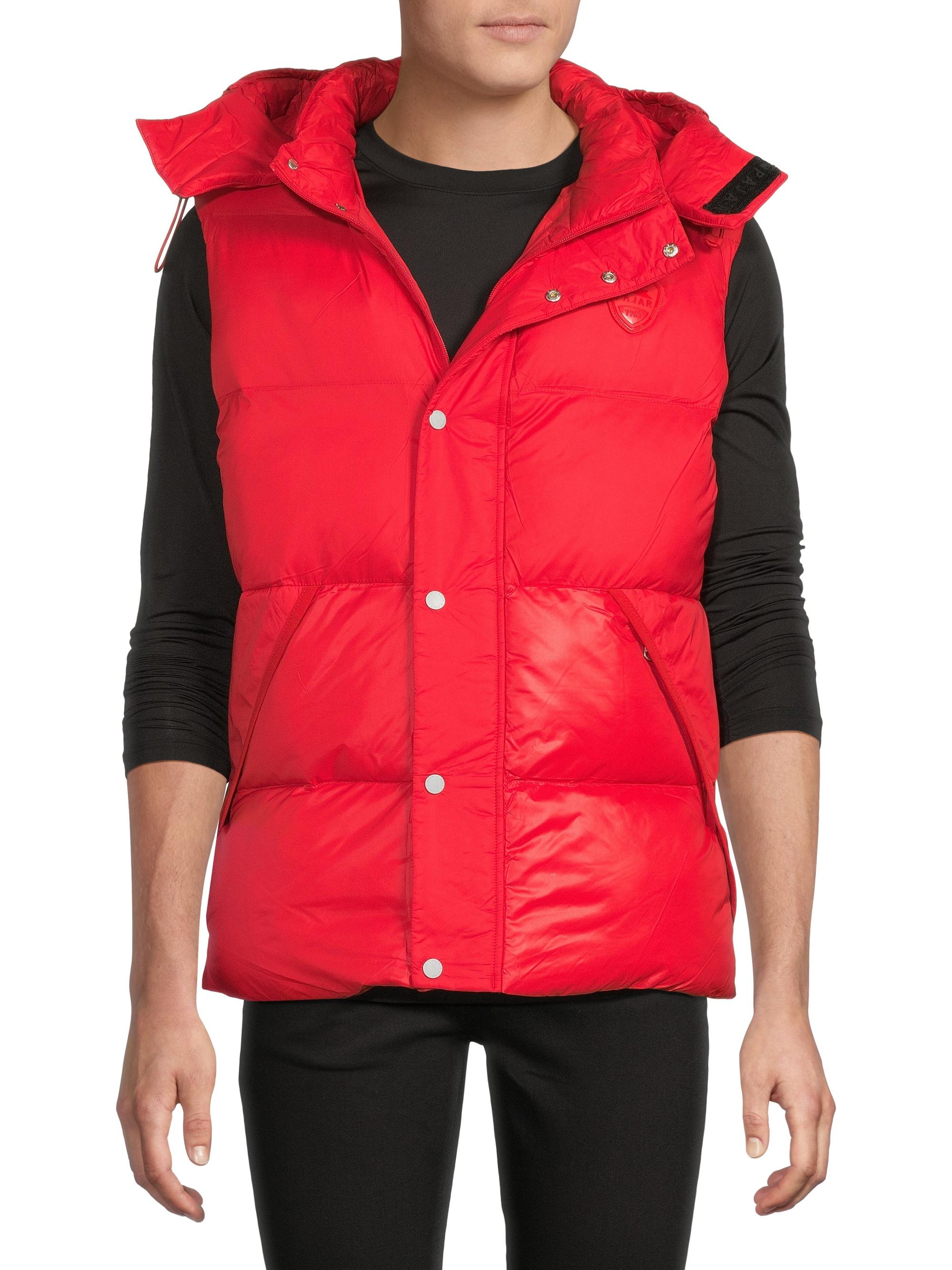 Click here for Pajar Mens Hyeon Quilted Hooded Puffer Vest - Red... prices