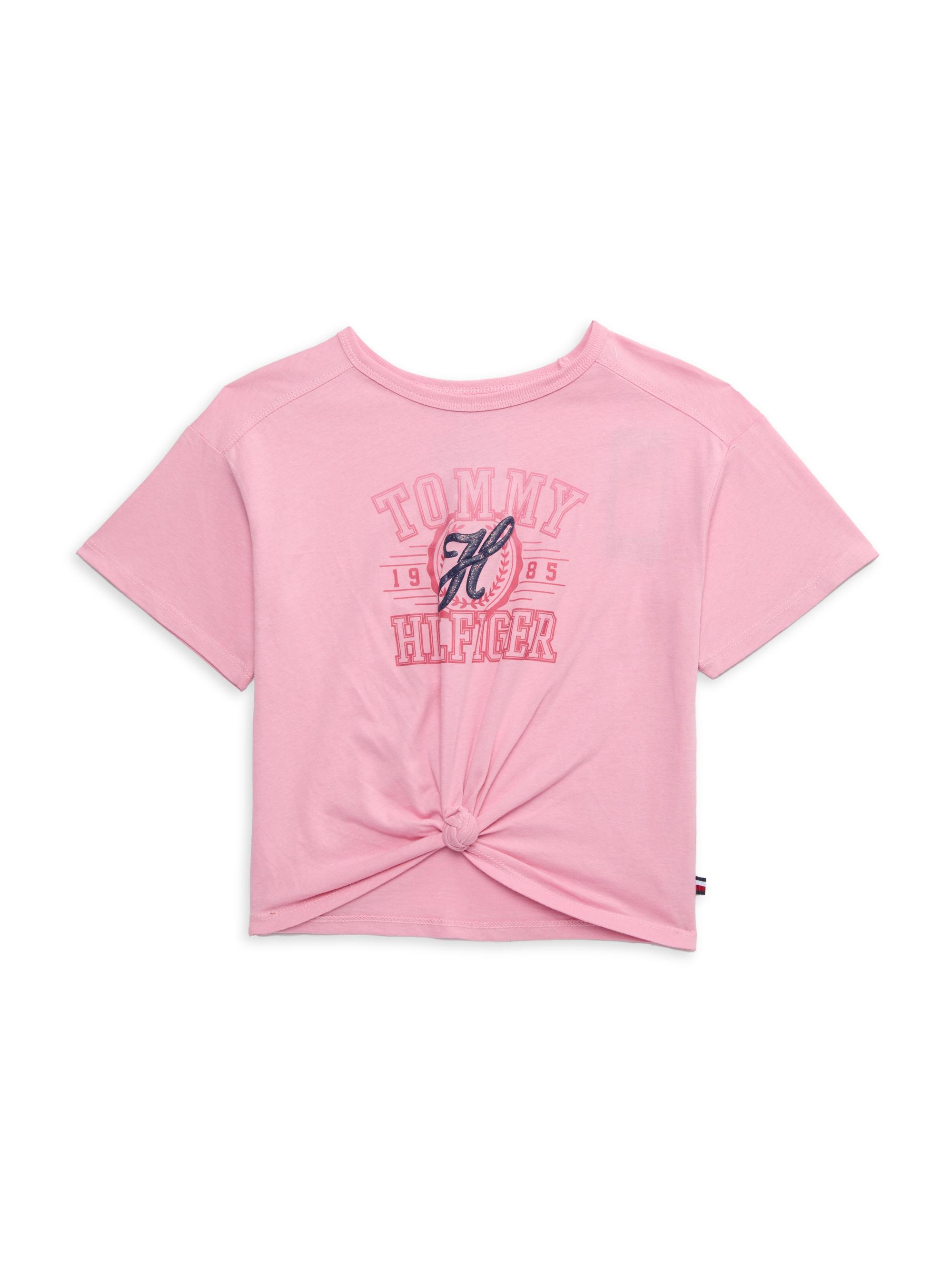 Click here for Tommy Hilfiger Girls Knot Front Top - Pink - Size... prices