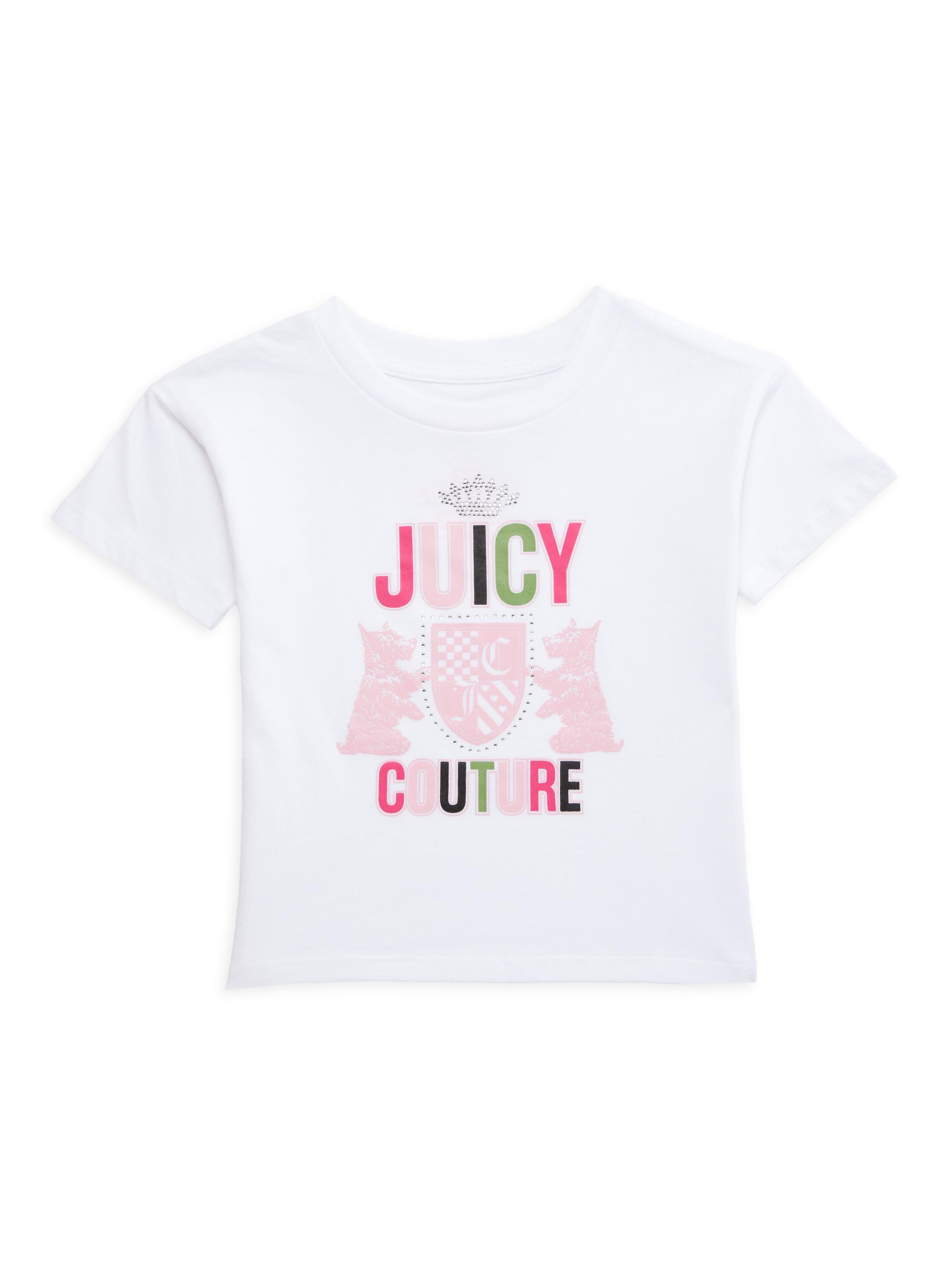 Click here for Juicy Couture Little Girls Graphic Tee - White - S... prices
