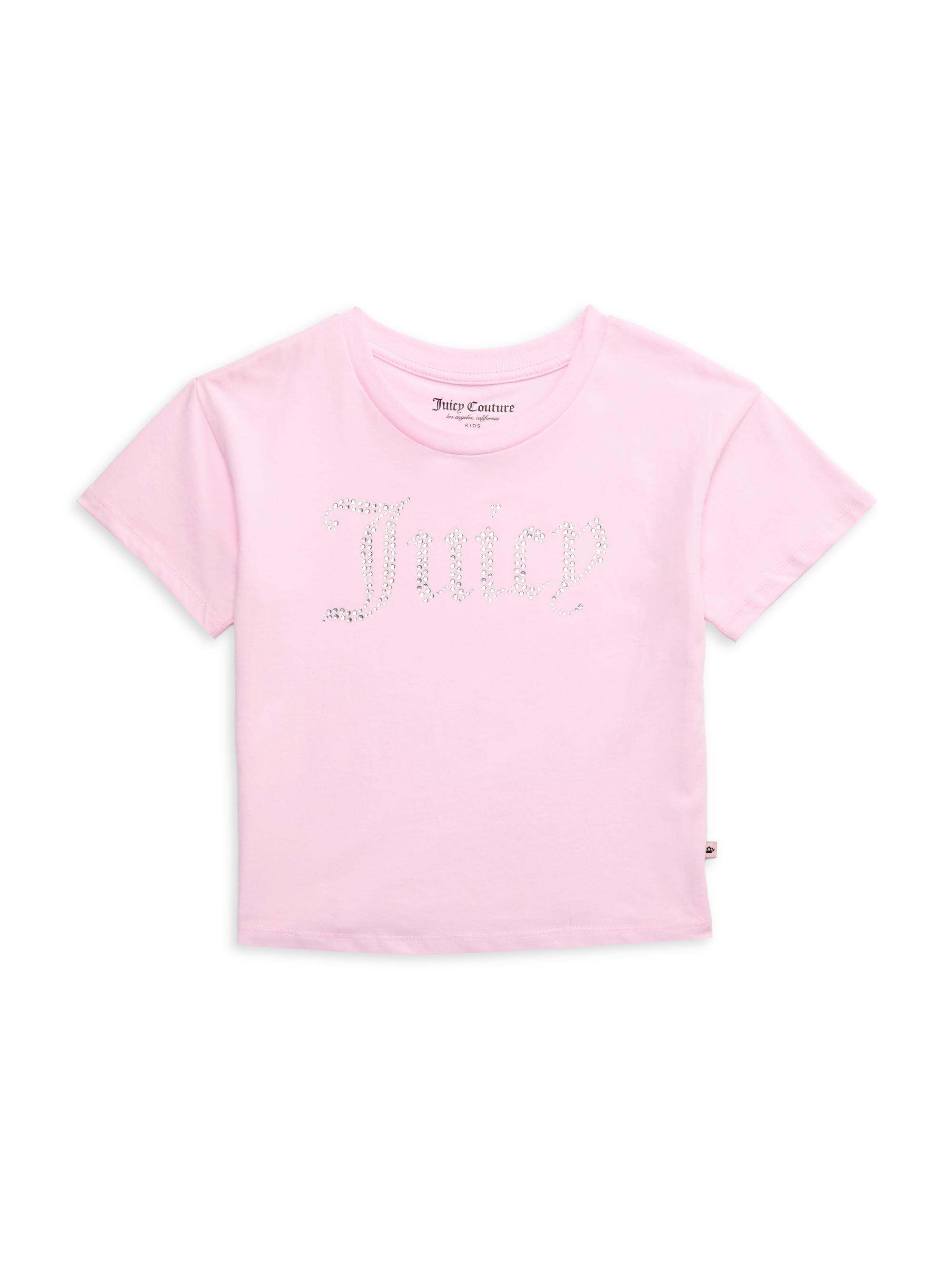Click here for Juicy Couture Girls Rhinestone Logo Tee - Pink Lad... prices