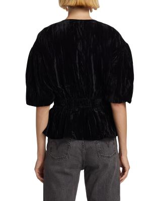 Joe's Jeans The Mona Velvet Smocked Top on SALE | Saks OFF 5TH