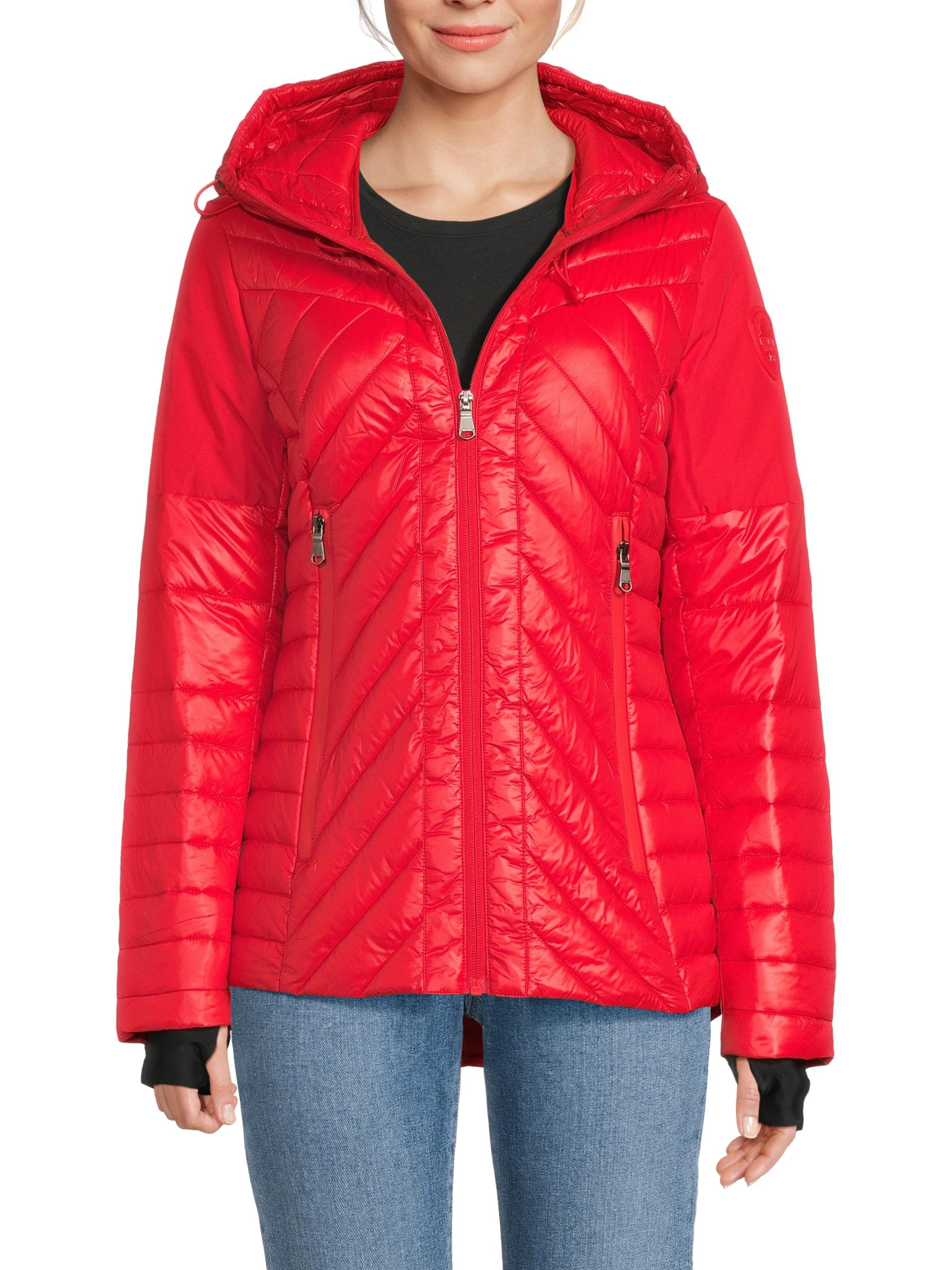 Click here for Pajar Womens Quilted Hooded Puffer Jacket - Red -... prices