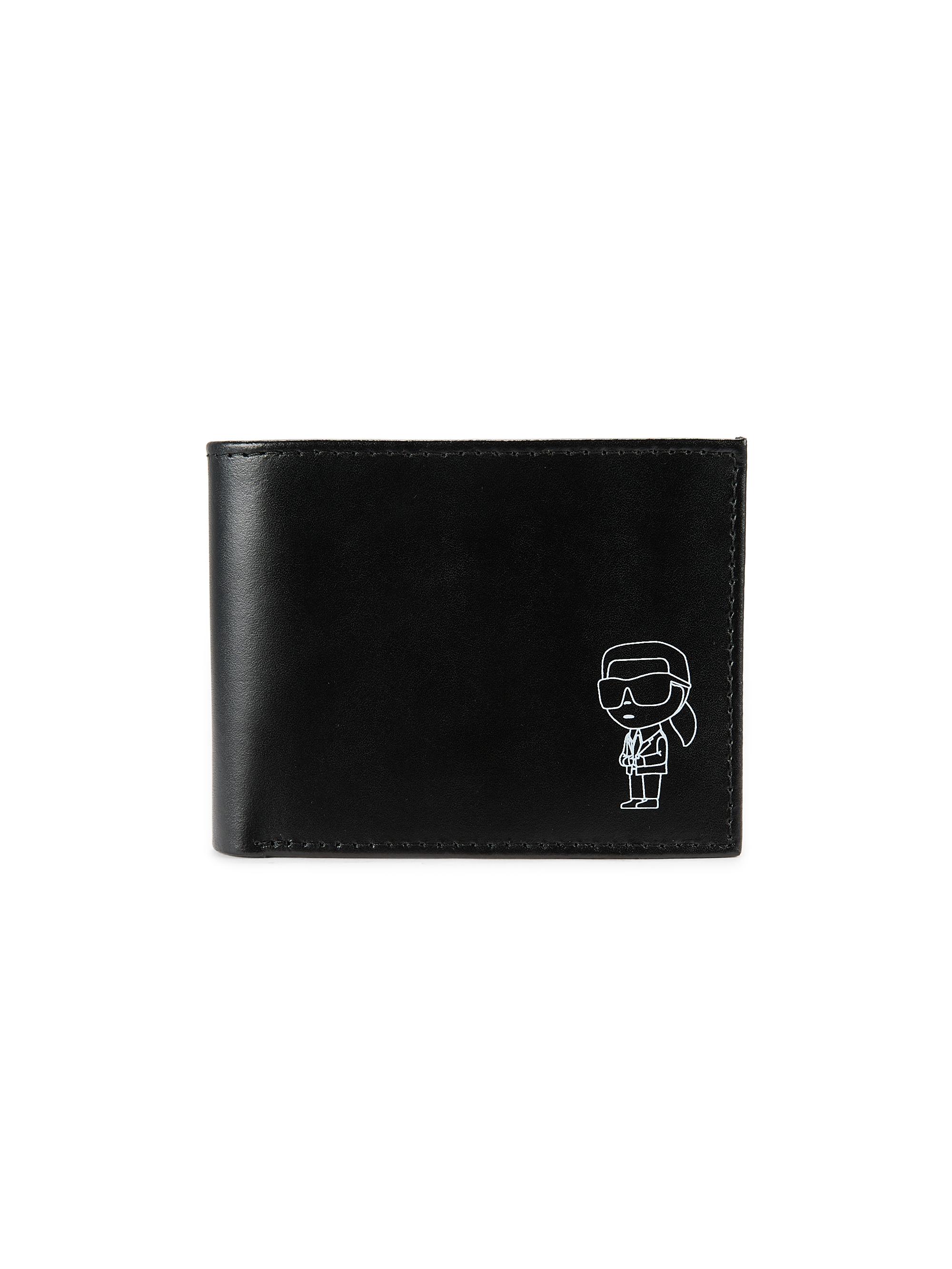 Click here for Karl Lagerfeld Paris Mens Logo Leather Wallet - Bl... prices