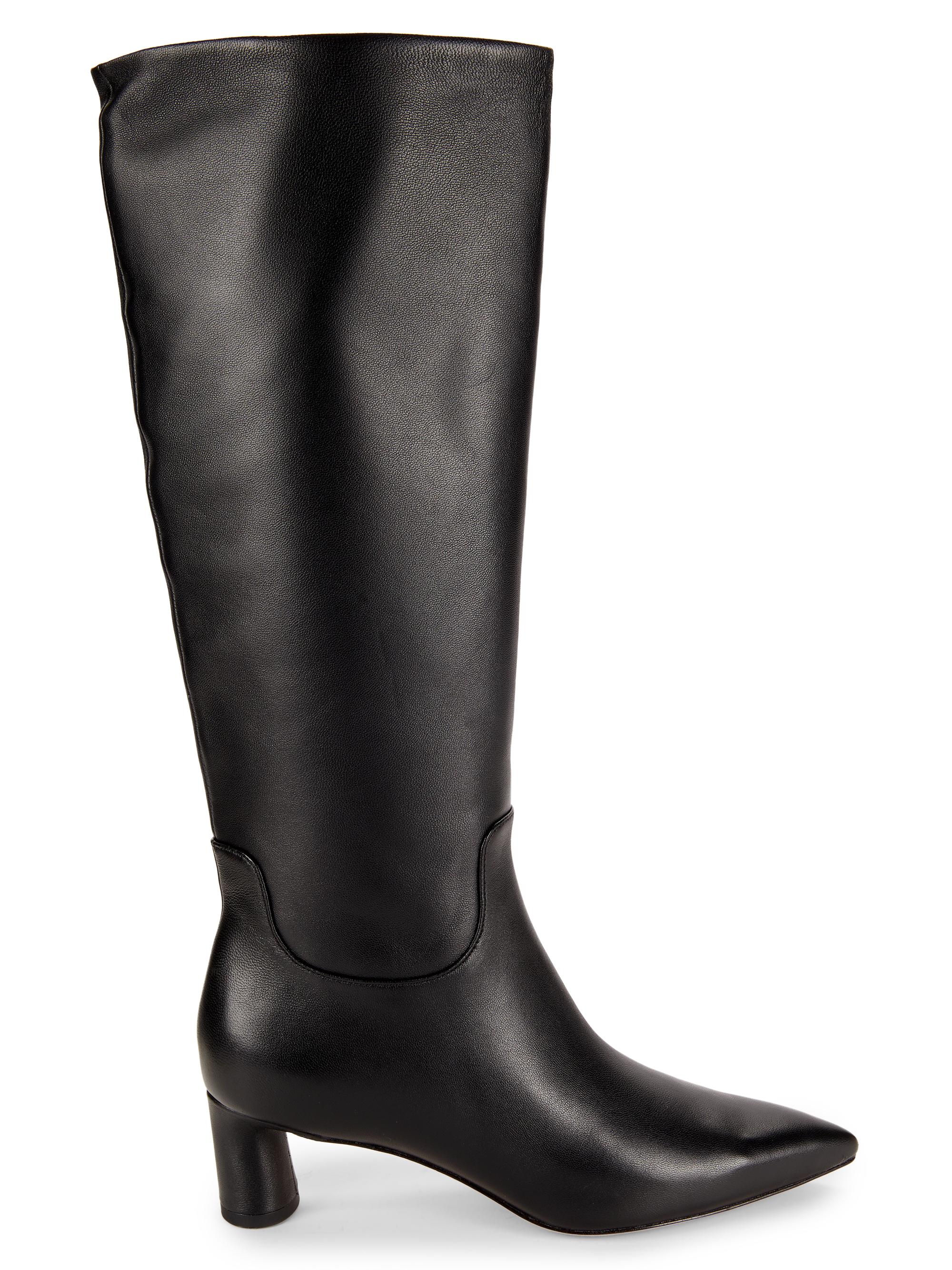 Click here for Vince Womens Floris Point Toe Leather Mid Calf Boo... prices