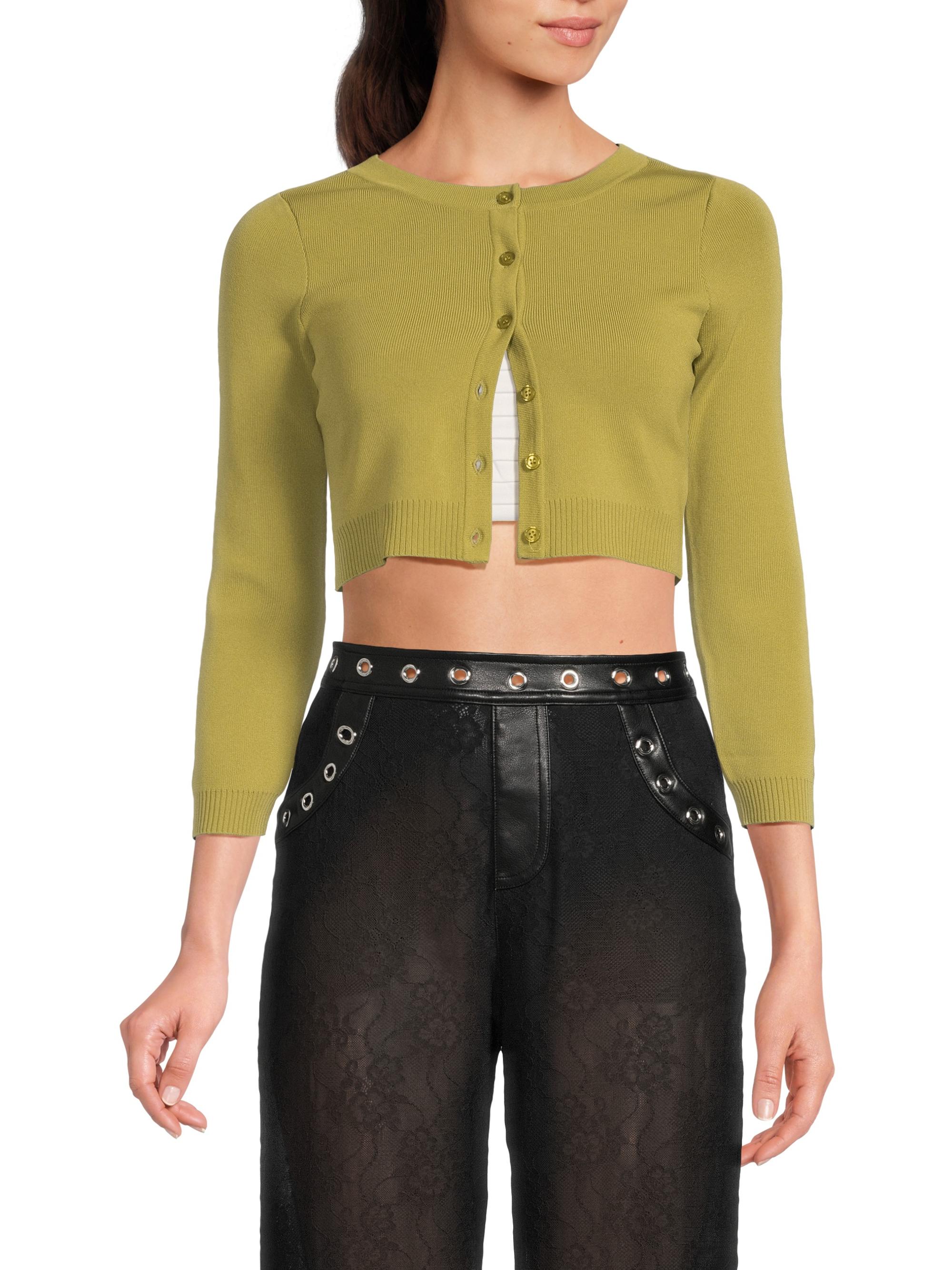 Click here for Weworewhat Womens Cropped Button Cardigan - Willow... prices