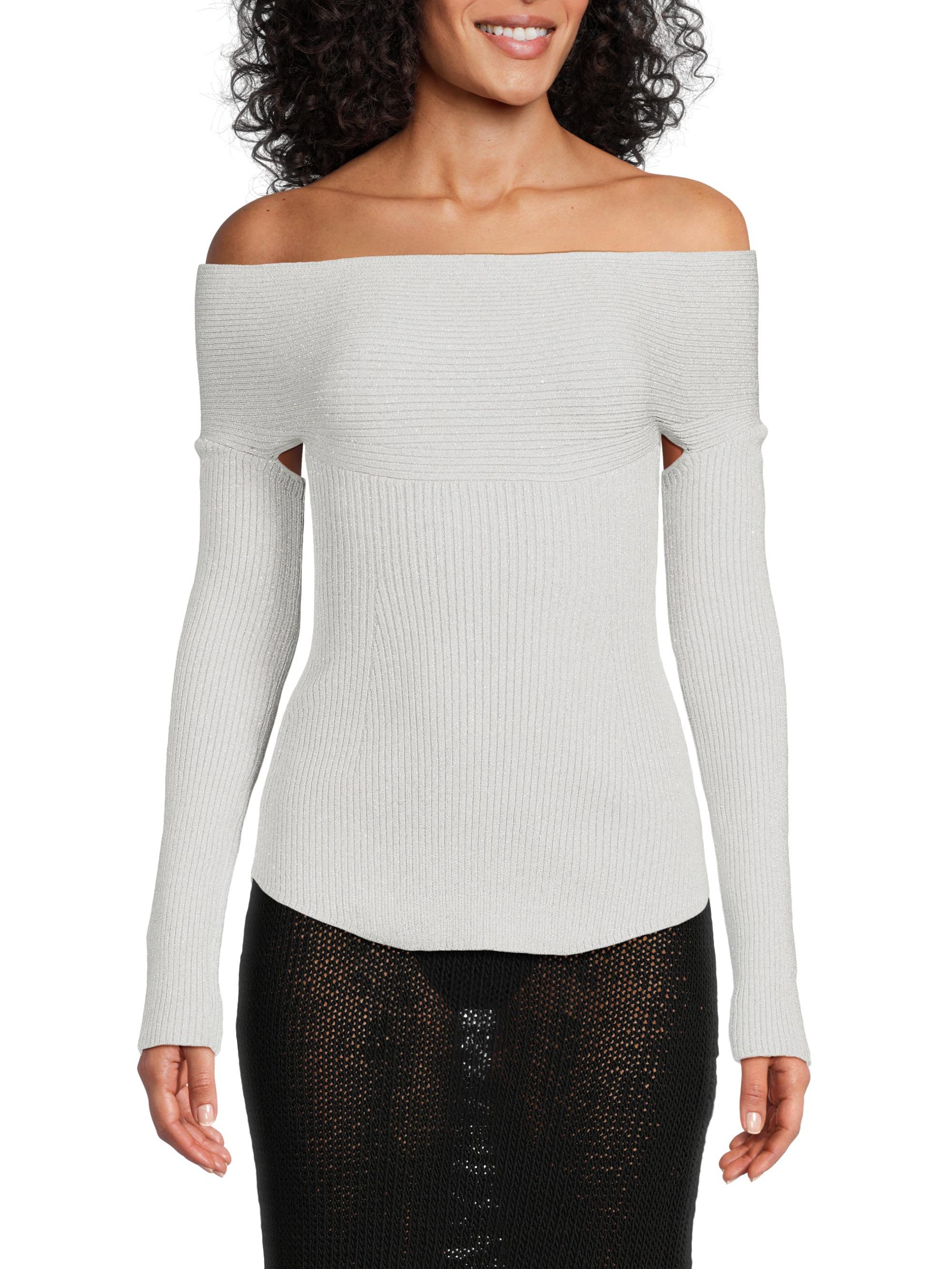 Click here for Khaite Womens Salma Virgin Wool Blend Off-Shoulder... prices