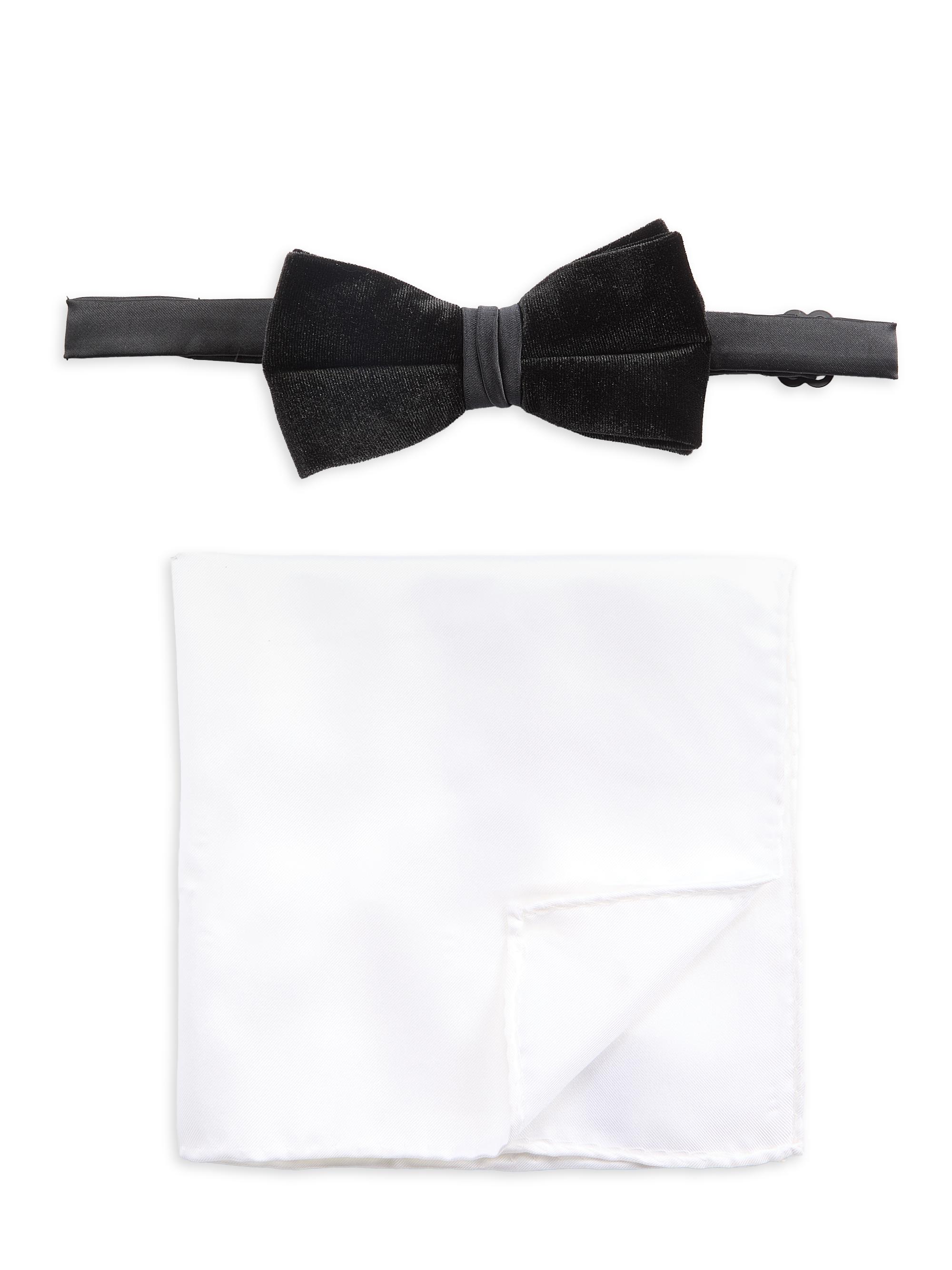 Click here for Saks Fifth Avenue Mens 2-Piece Silk Bow Tie & Pock... prices