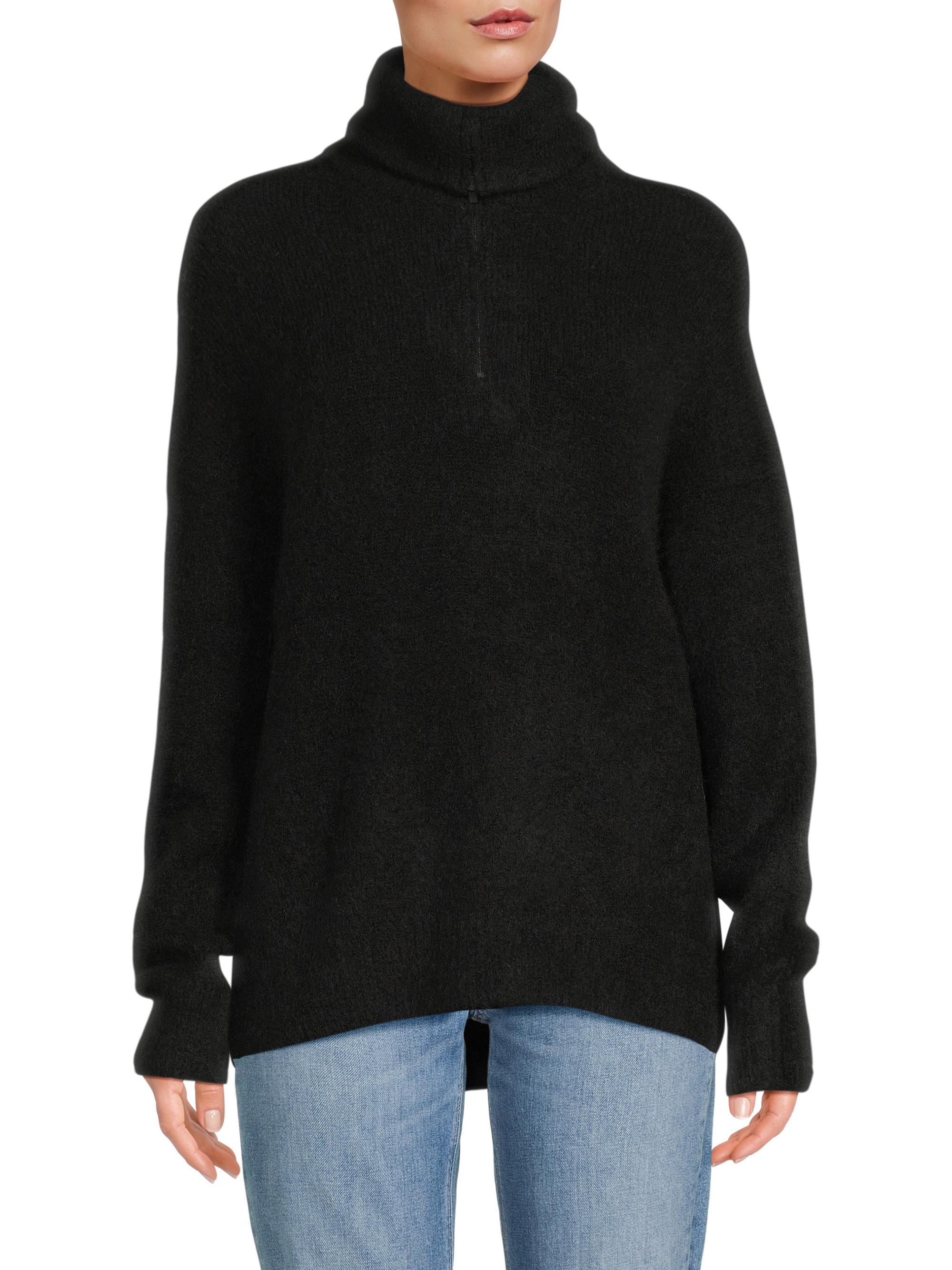 Click here for Vince Womens Alpaca Blend Quarter Zip Pullover - B... prices