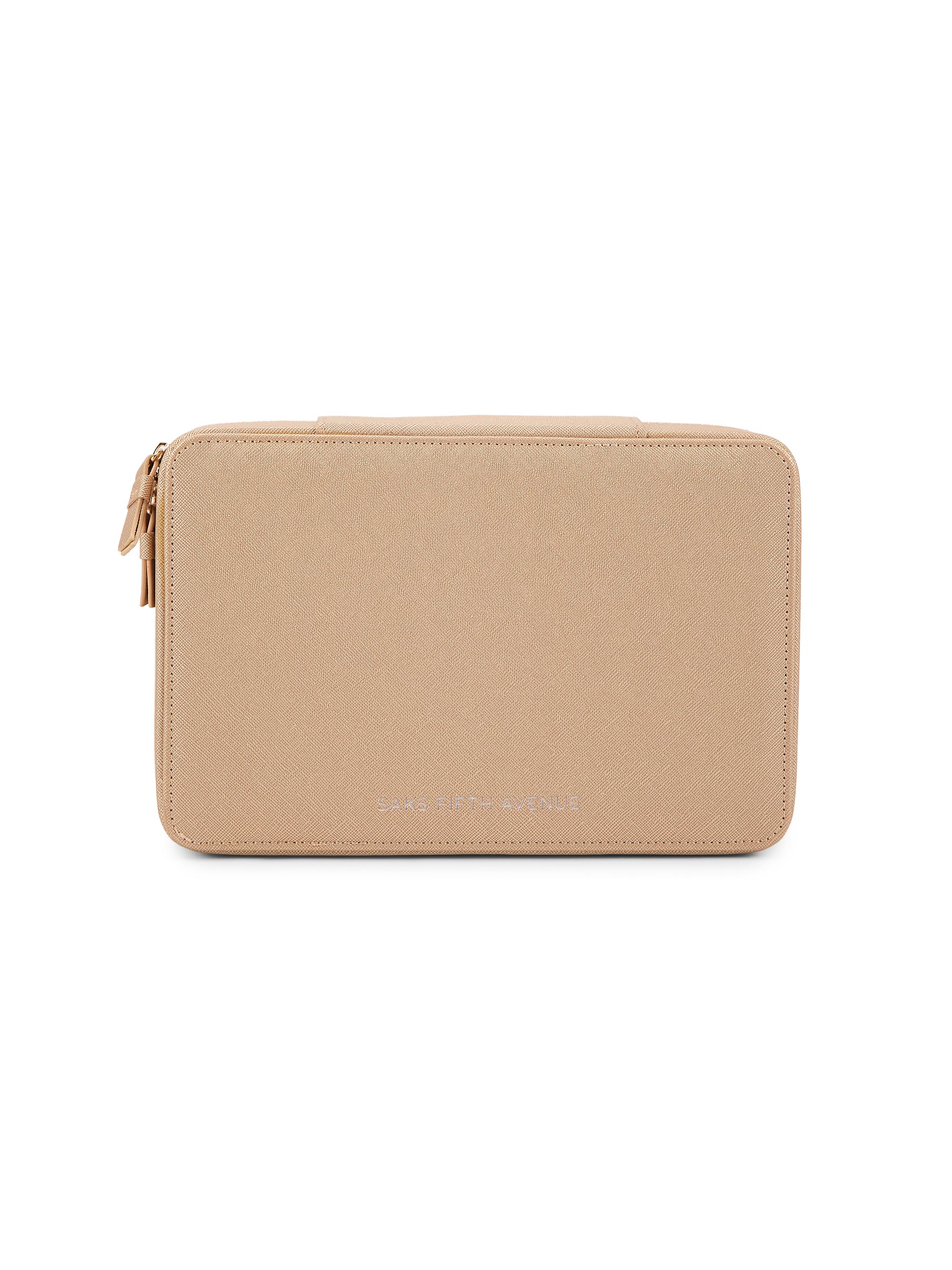 Click here for Saks Fifth Avenue Jewelry Zip Case - Beige prices