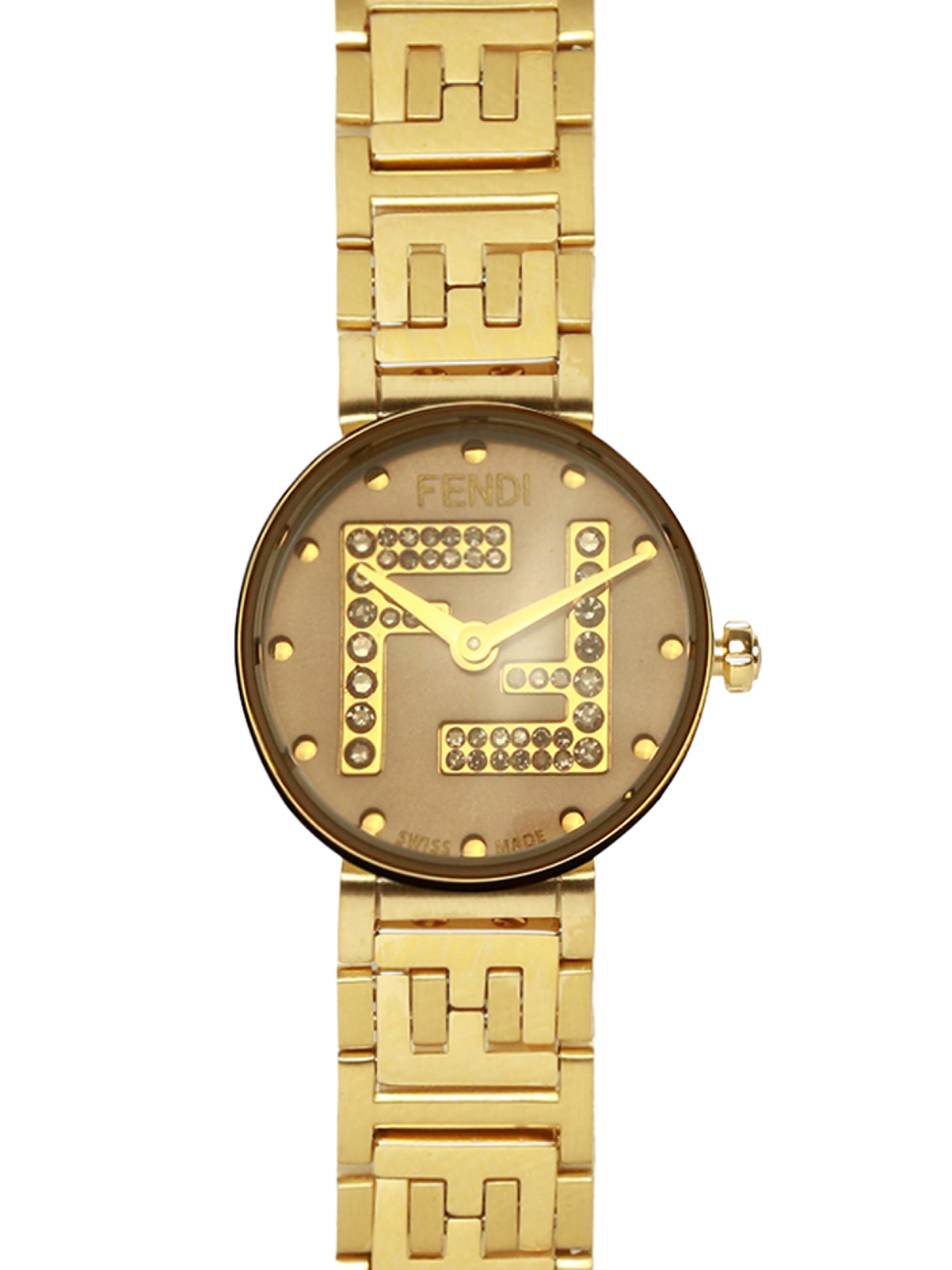 Click here for Fendi Womens Forever 19MM IP Goldtone Stainless St... prices