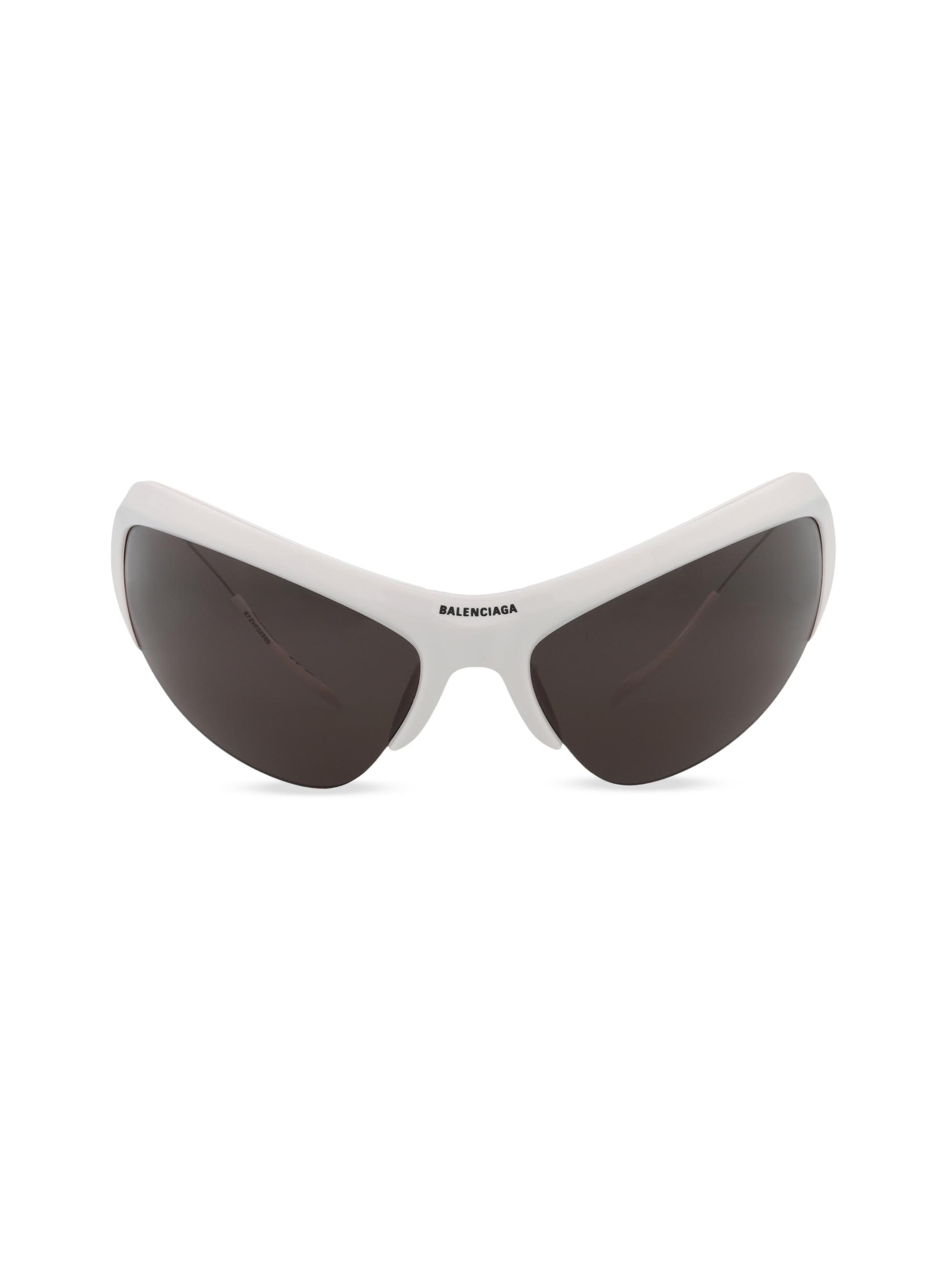 Click here for Balenciaga Womens 91MM Shield Sunglasses - White S... prices