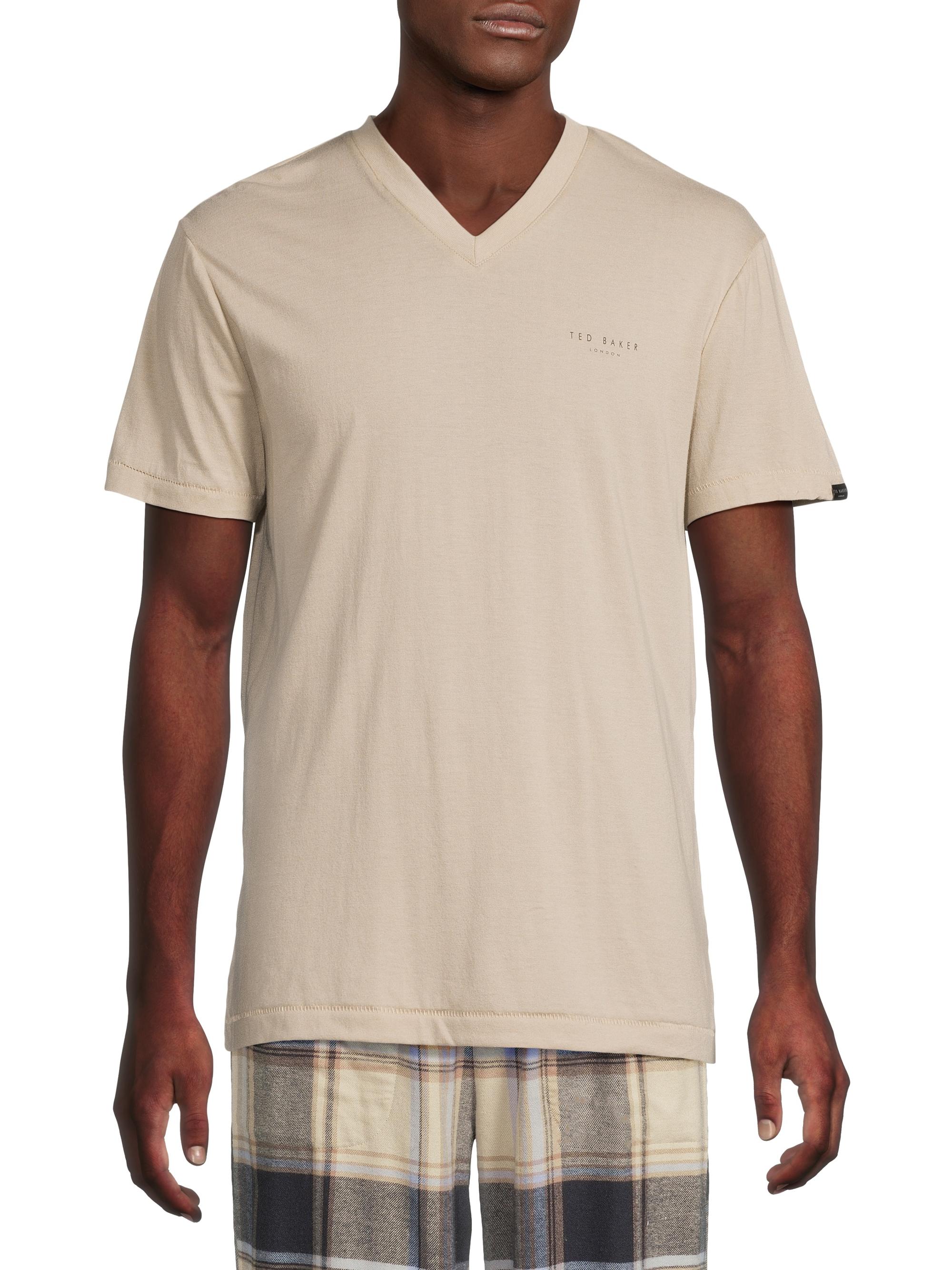 Click here for Ted Baker Mens V-Neck Loungewear T-Shirt - Oxford... prices