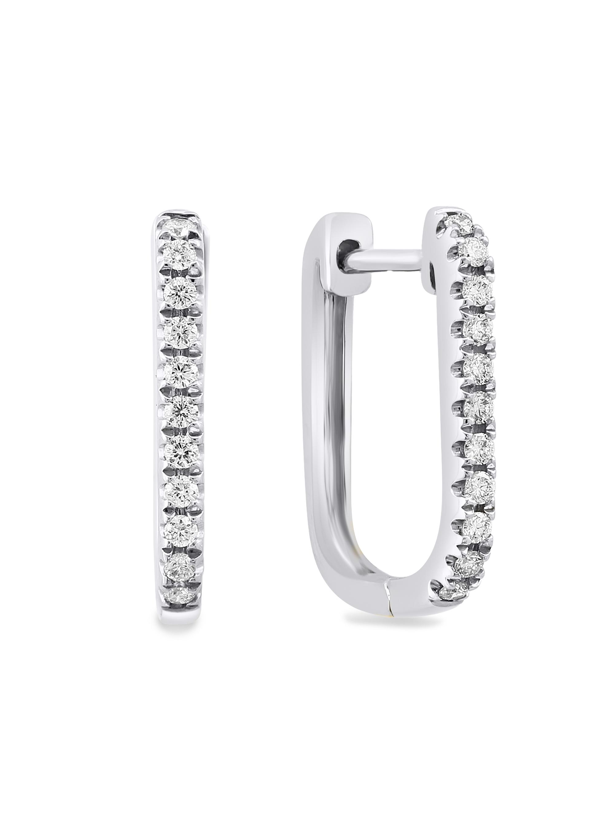 Click here for Effy Womens 14K White Gold & 0.22 TCW Diamond Hugg... prices