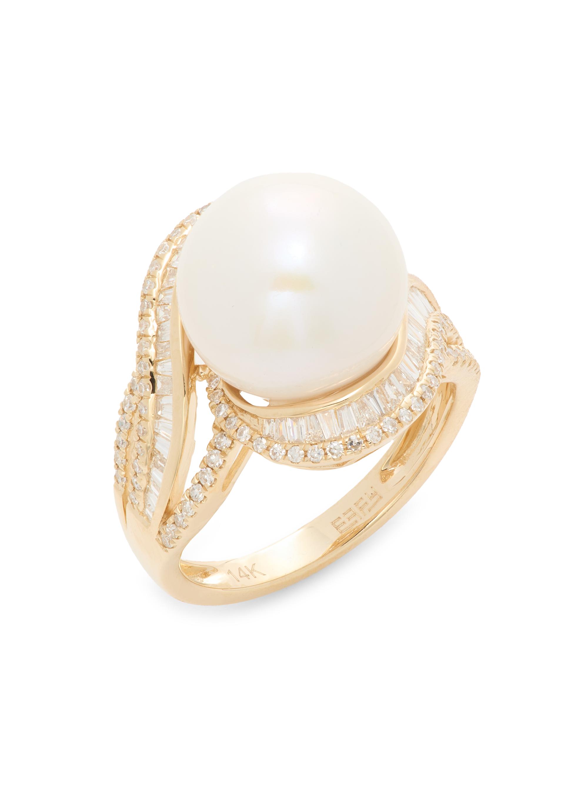 Click here for Effy Womens 14K Yellow Gold  Freshwater Pearl & 0.... prices