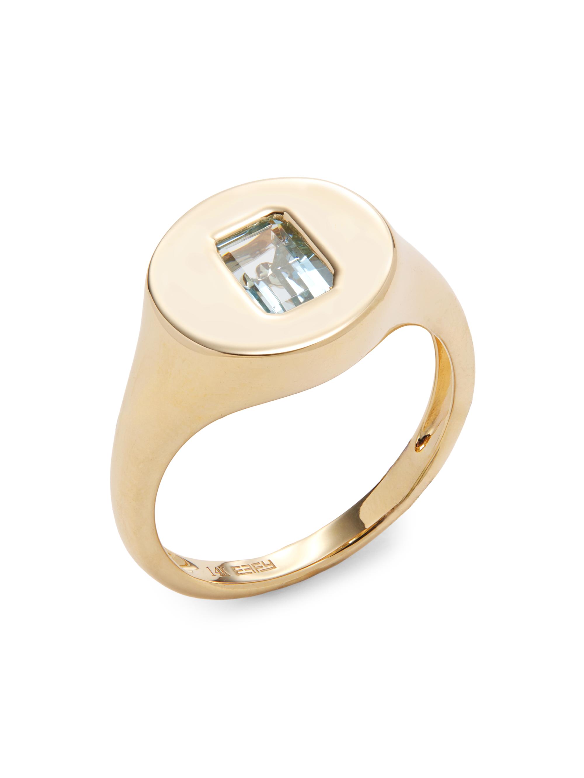 Click here for Effy Womens 14K Yellow Gold & 0.80 TCW Aquamarine... prices