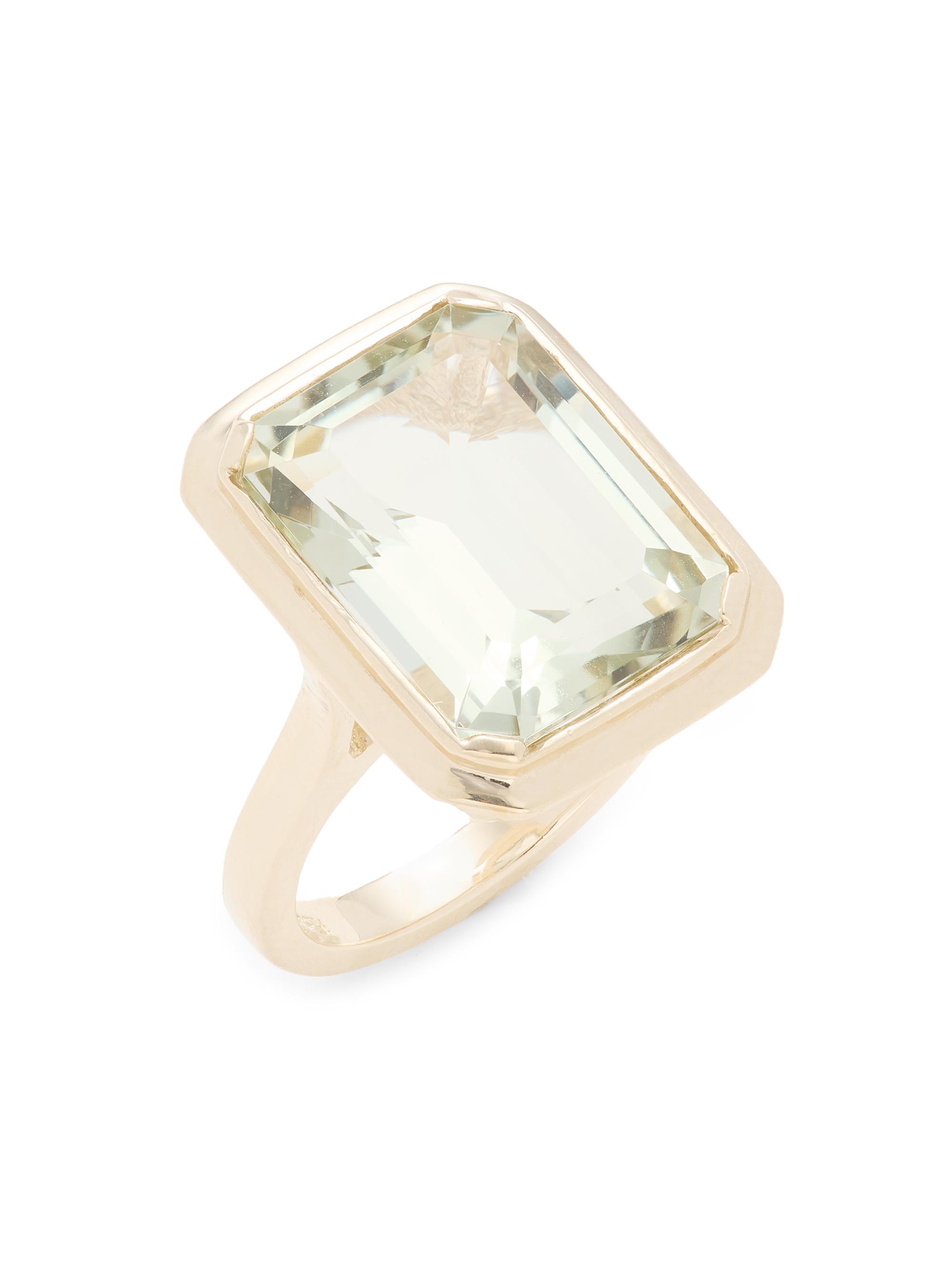 Click here for Effy Womens 14K Yellow Gold & Green Amethyst Ring... prices