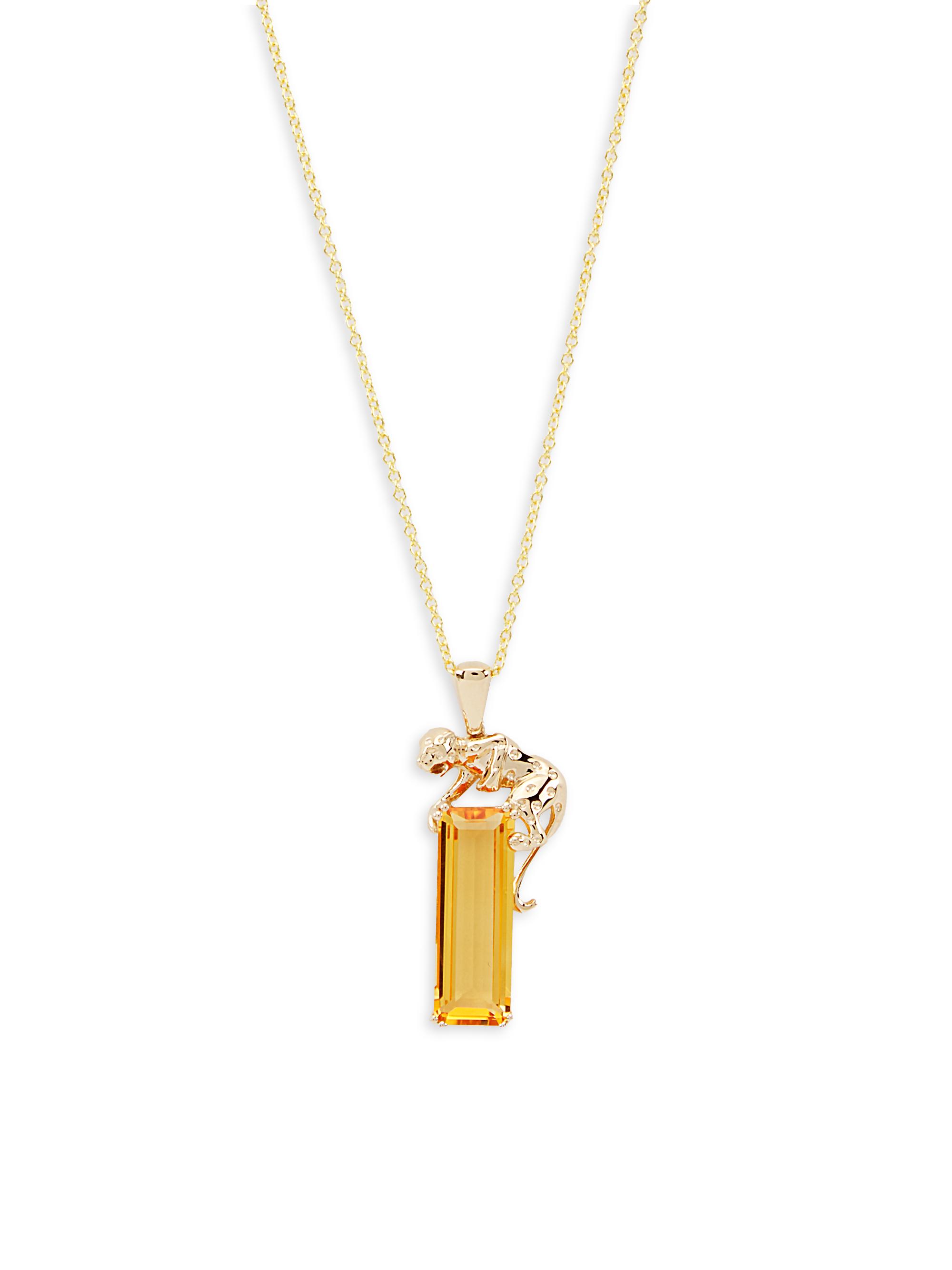 Click here for Effy Womens 14K Yellow Gold & Citrine Pendant Neck... prices