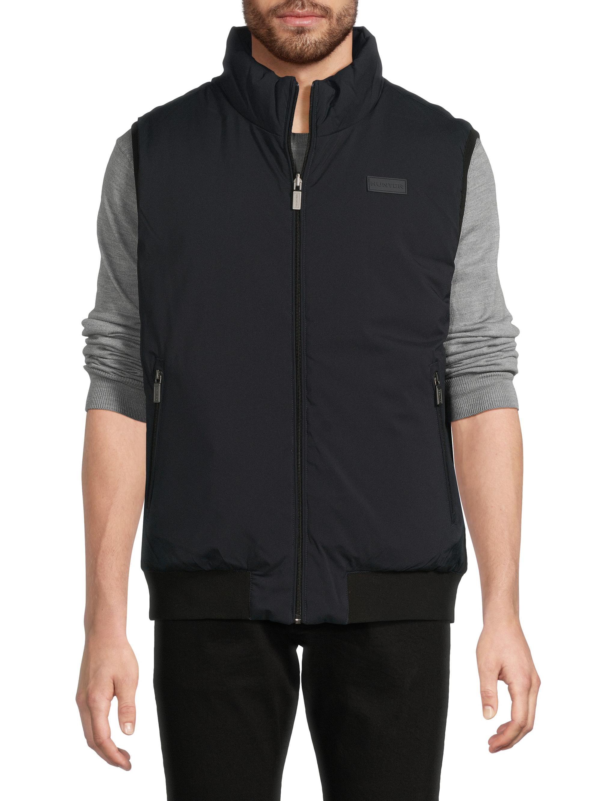Click here for Hunter Mens Stan Reversible Stand Collar Vest - Bl... prices
