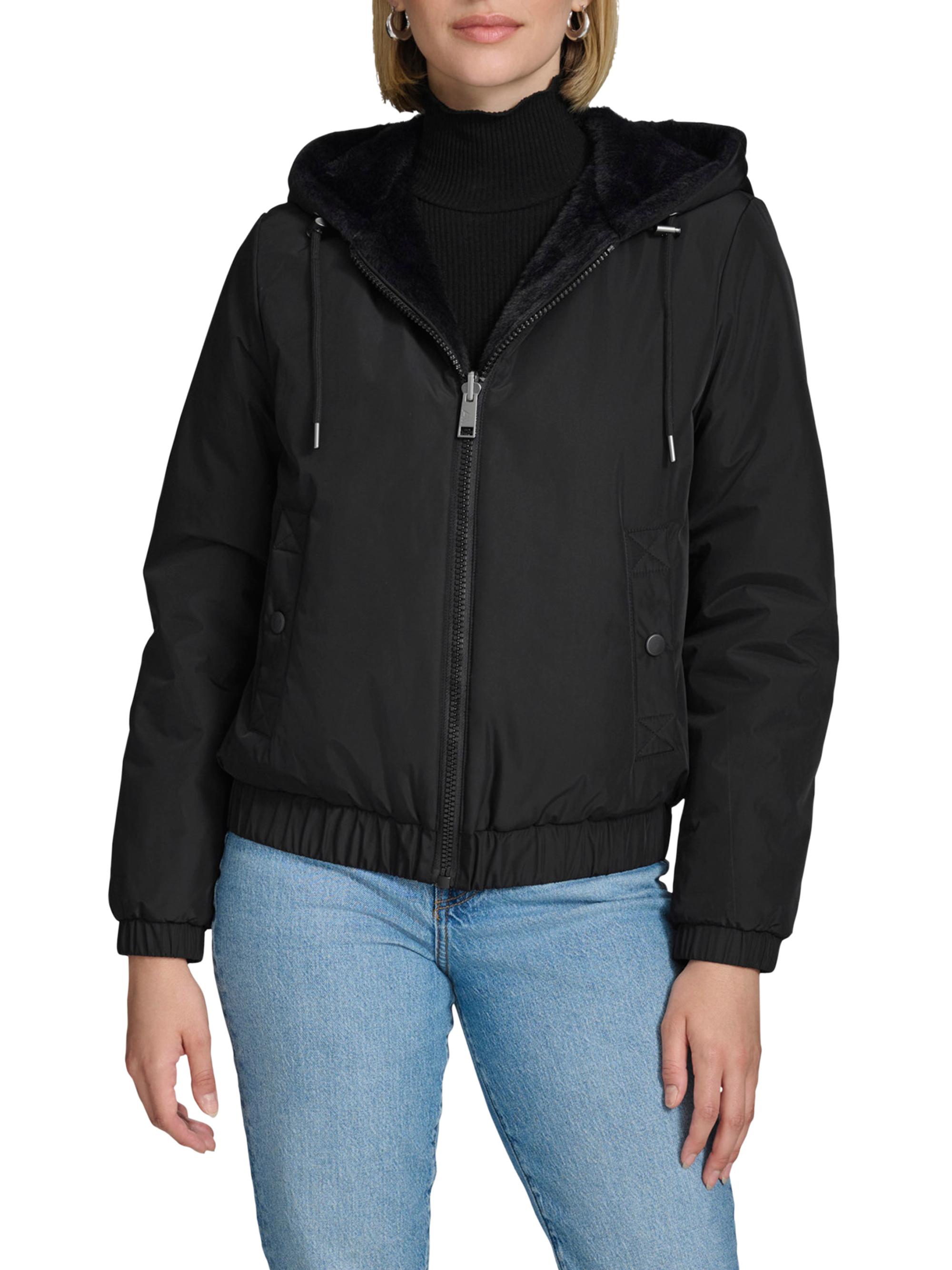 Click here for Andrew Marc Womens Dalby Faux Mink Reversible Hood... prices