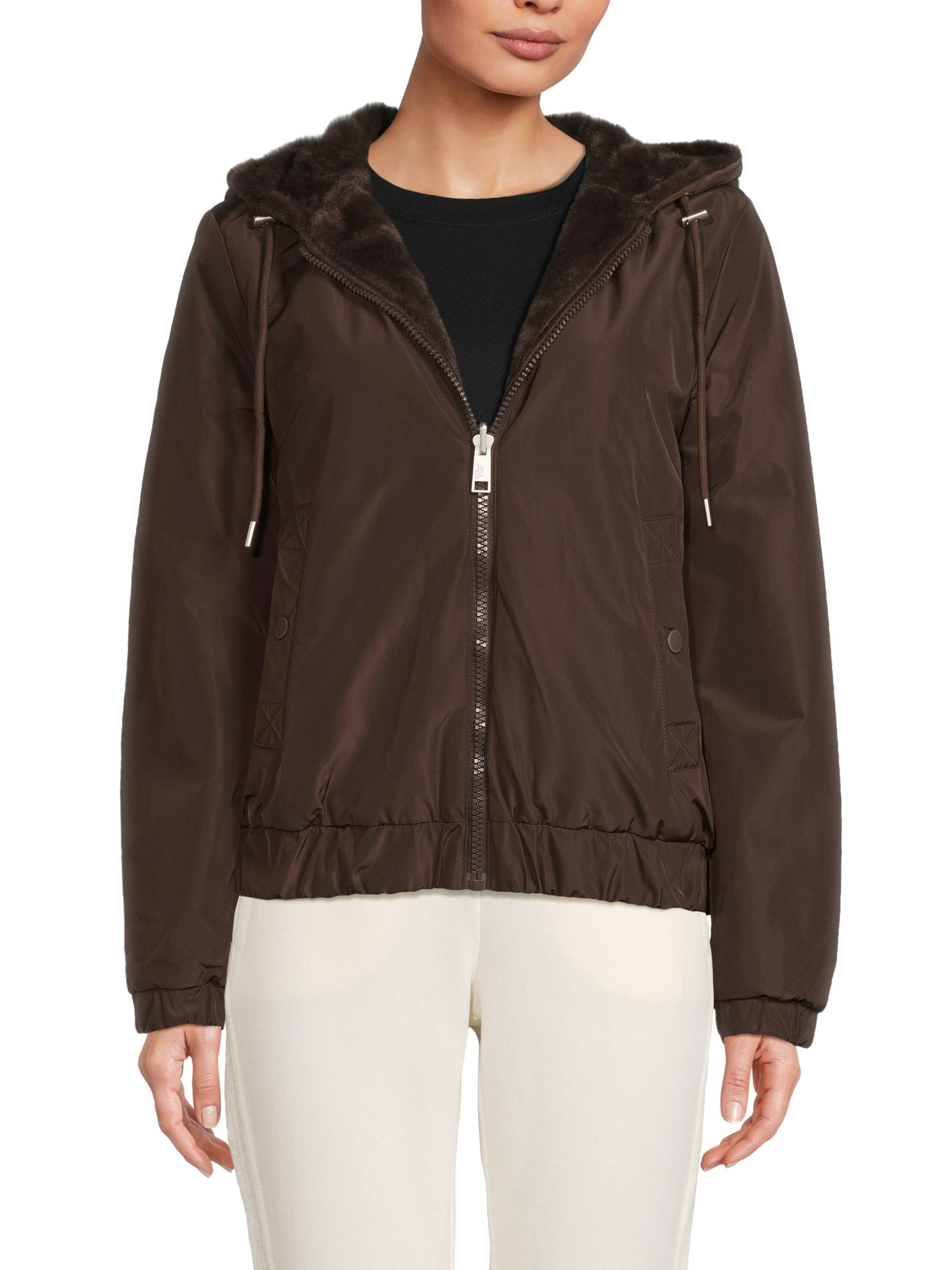 Click here for Andrew Marc Womens Dalby Faux Mink Reversible Hood... prices