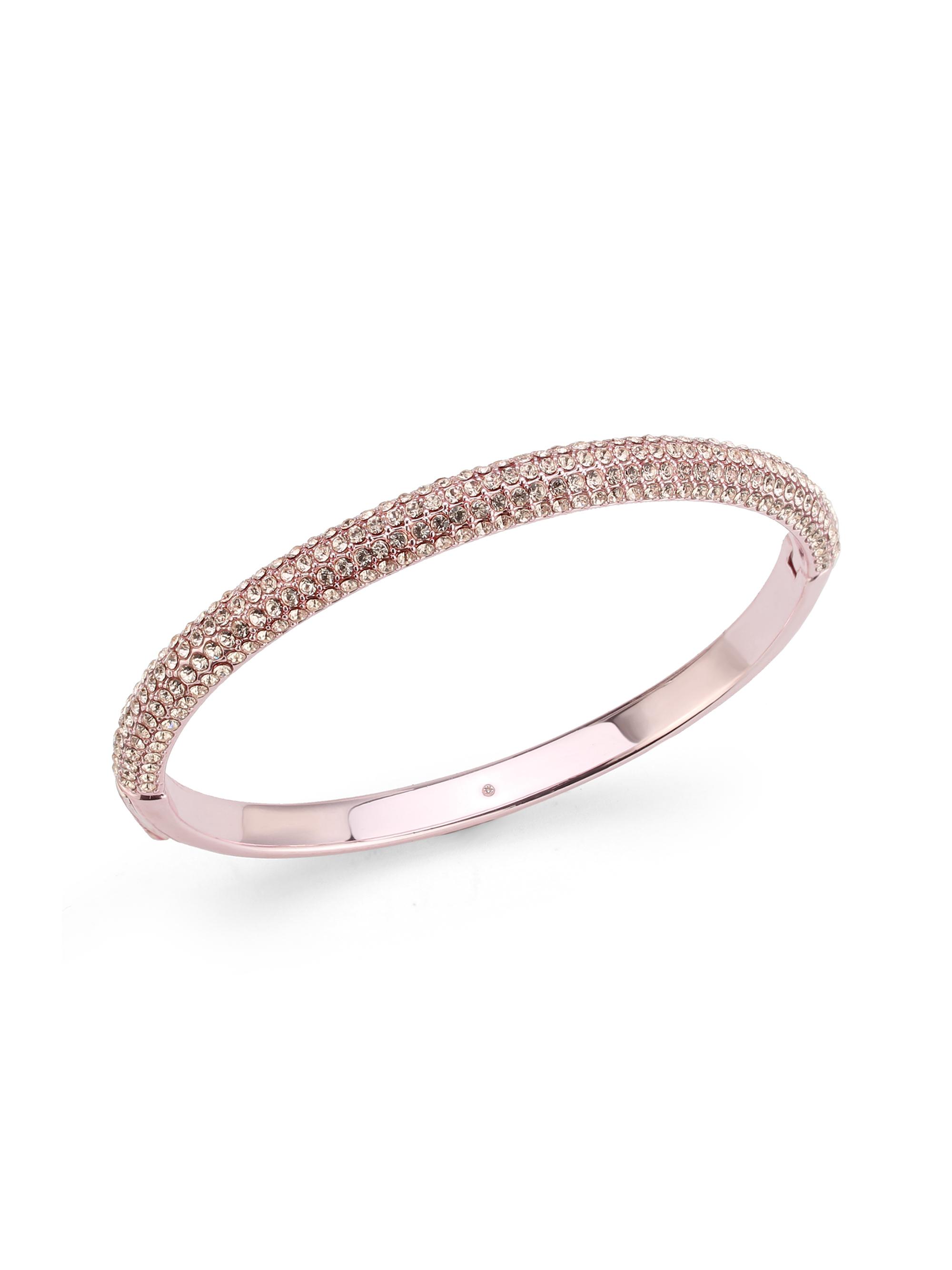 Click here for Saviene Womens Cubic Zirconia Half-Pave Hinged Ban... prices