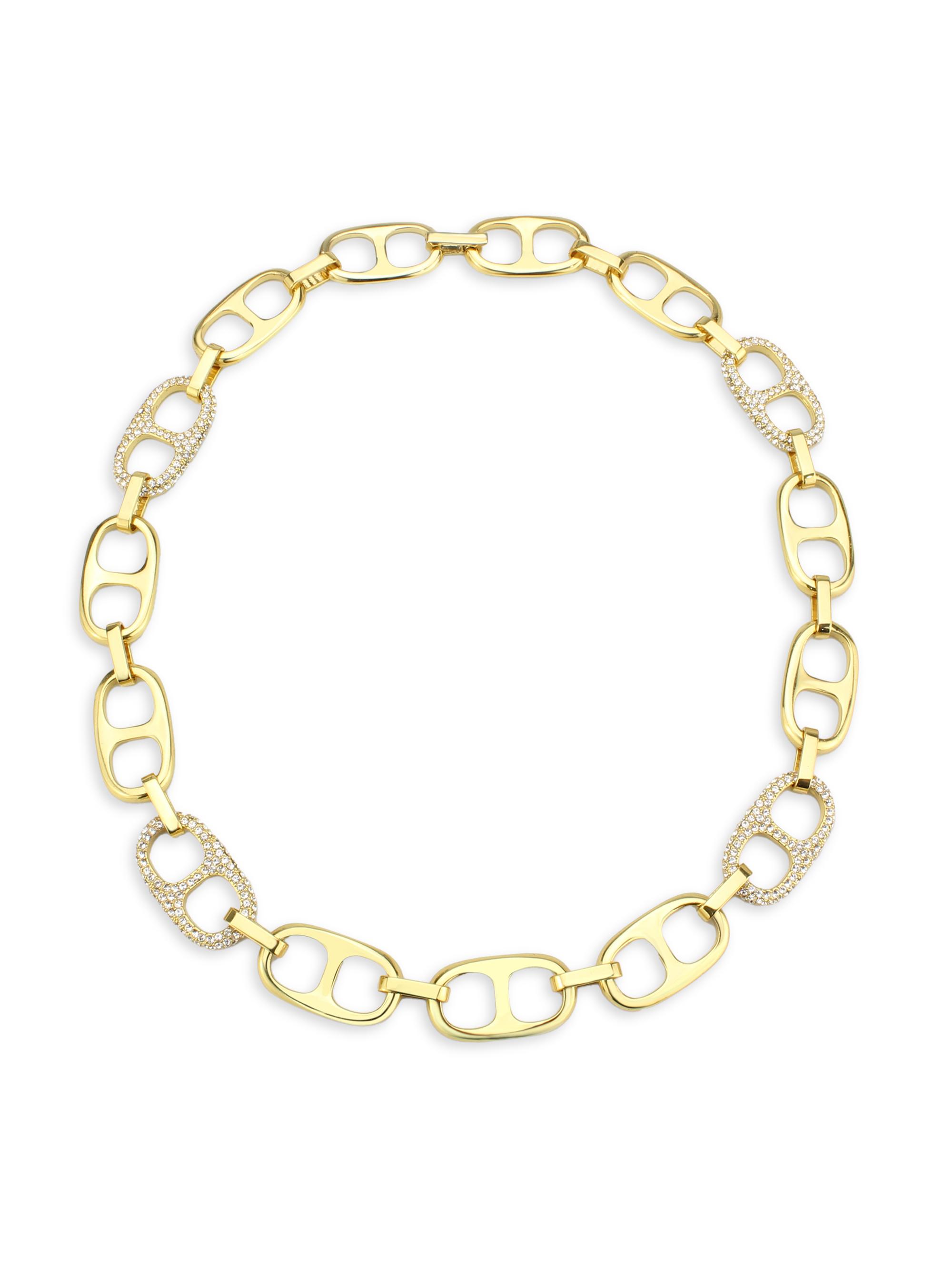 Click here for Saviene Womens Chromatic Crystal Link Necklace - Y... prices