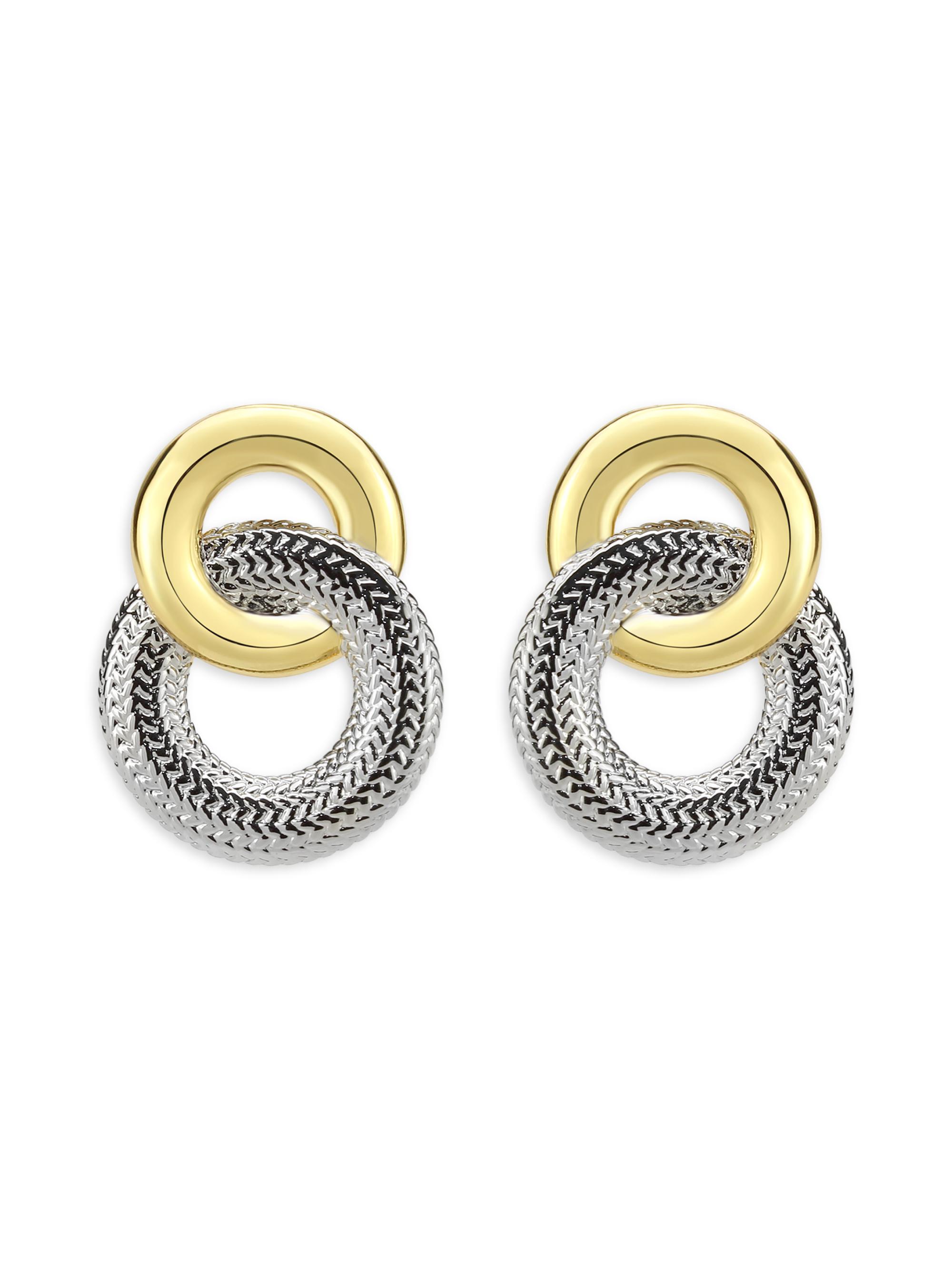 Click here for Saviene Womens Interlock Cubic Zirconia Drop Earri... prices