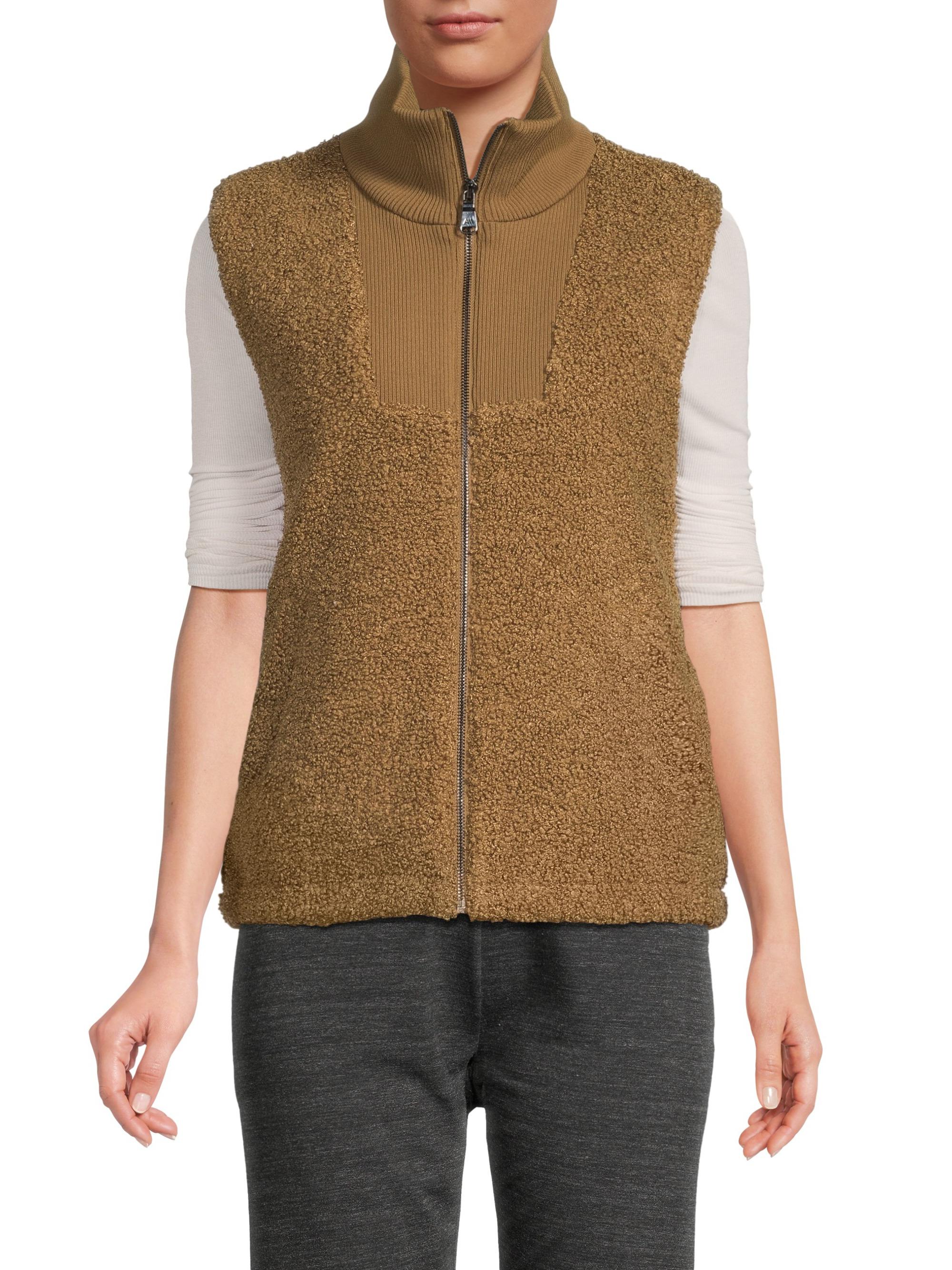 Click here for Andrew Marc Womens Faux-Shearling Vest - Mushroom... prices