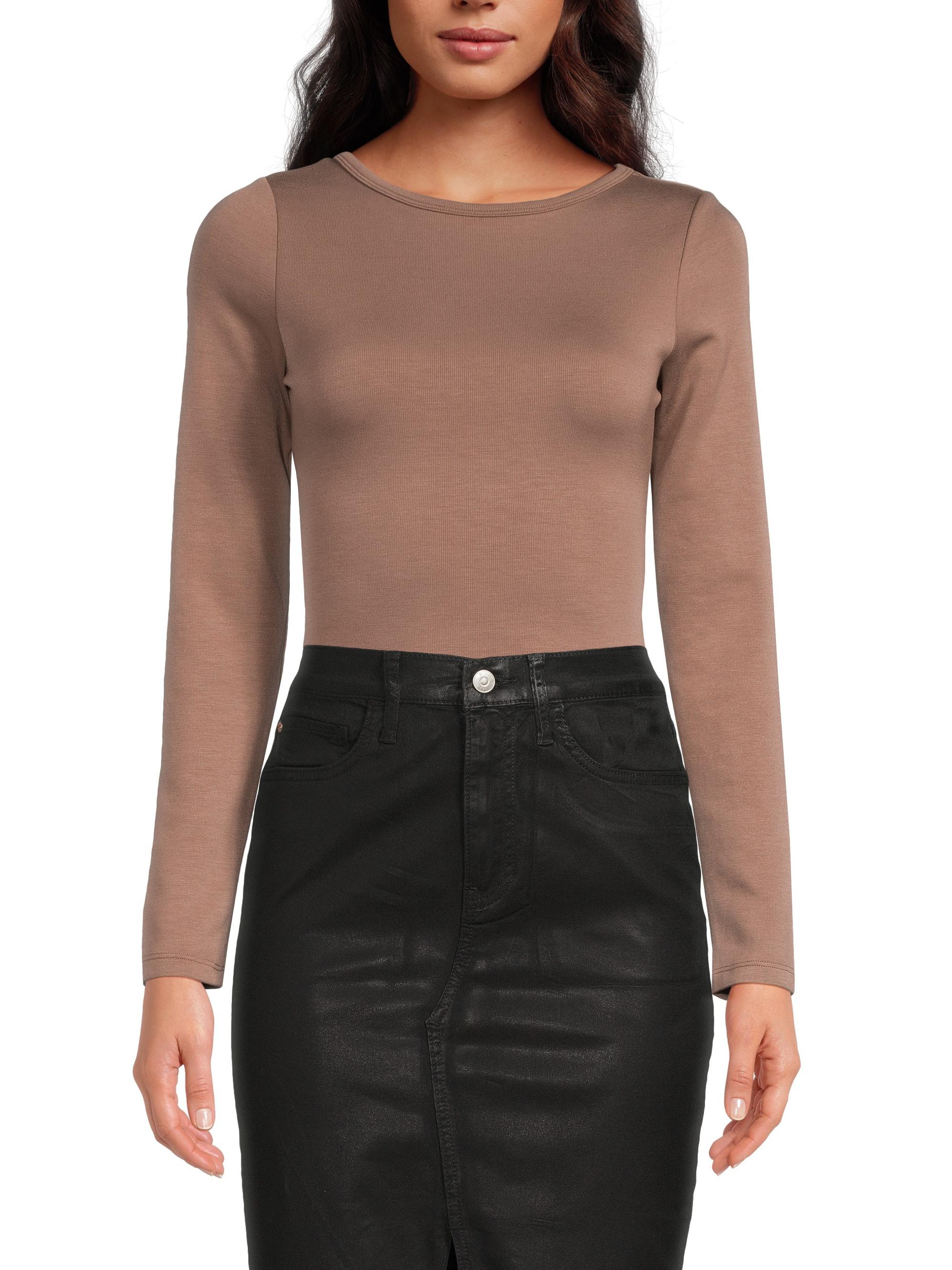 Click here for Hudson Jeans Womens Twist Back Bodysuit - Deep Tau... prices