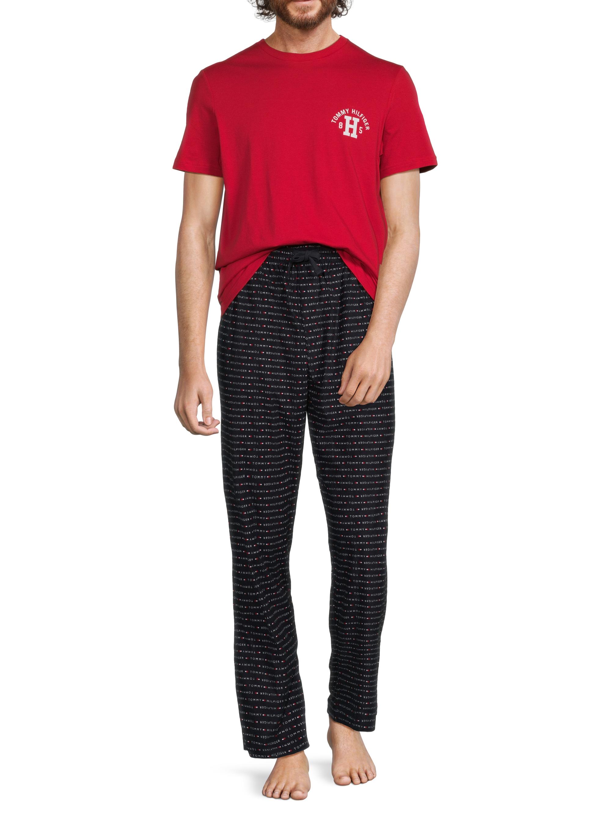 Click here for Tommy Hilfiger Mens Logo Pajamas - Red Navy - Size... prices