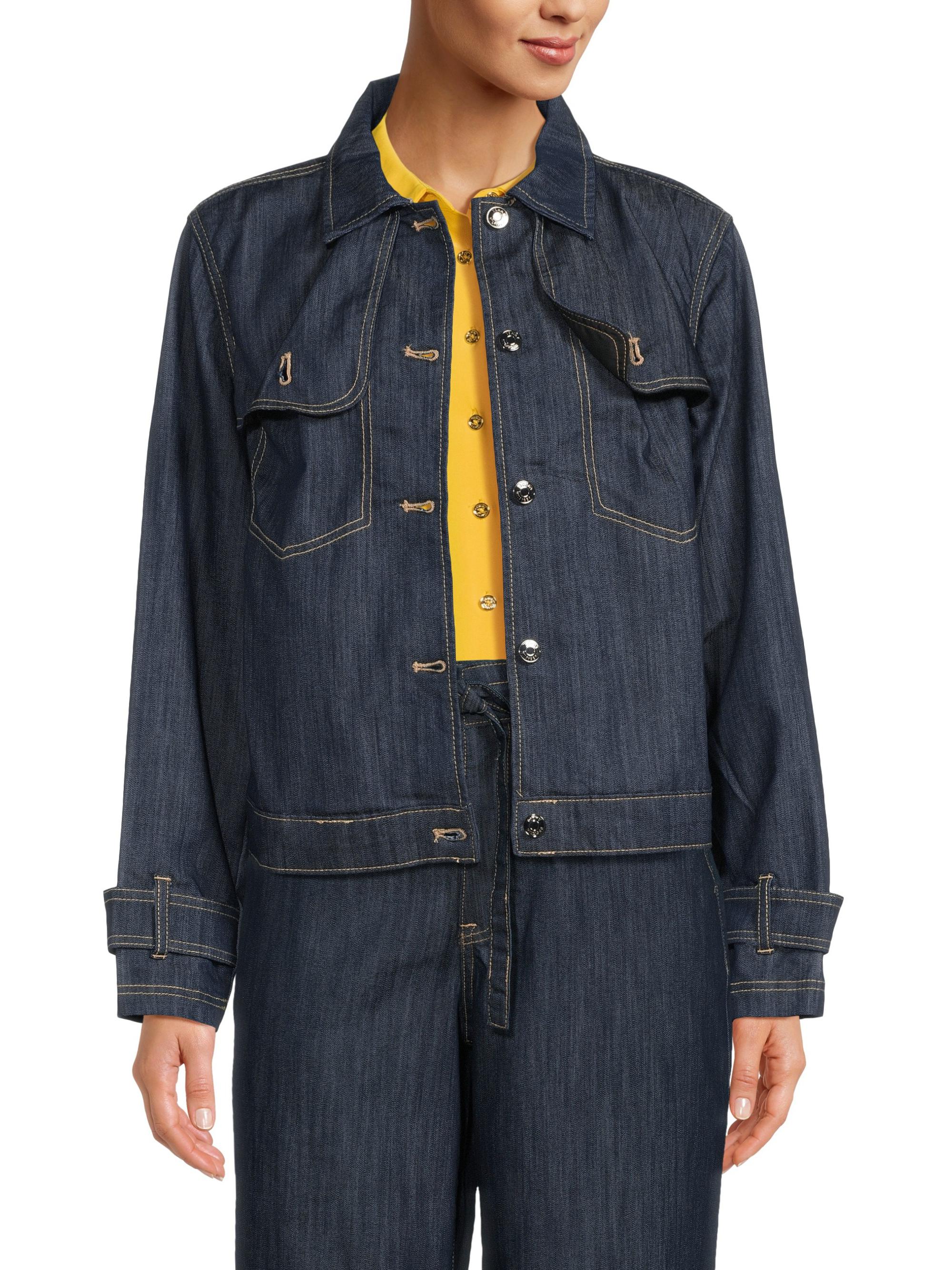 Click here for Tommy Hilfiger Womens Cropped Denim Trench Coat -... prices