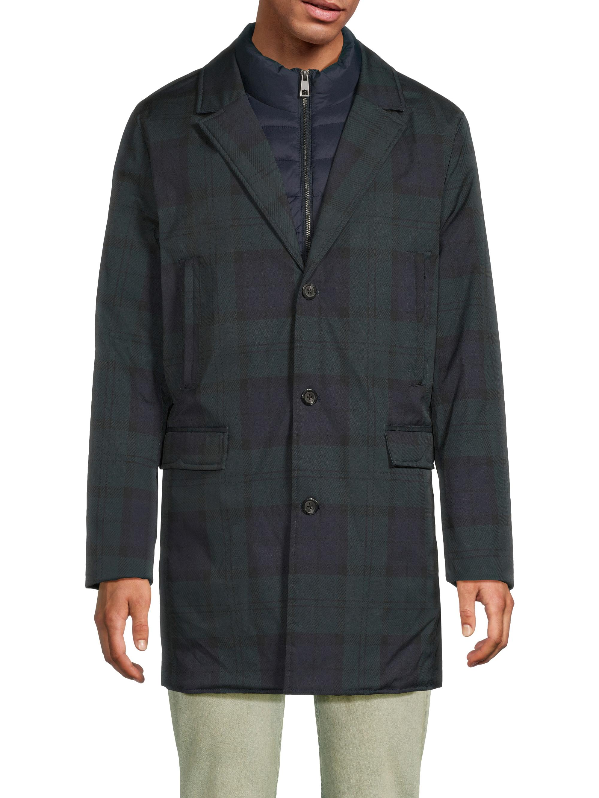 Click here for Hunter Mens Aldgate Hybrid Blazer Coat - Black Gre... prices