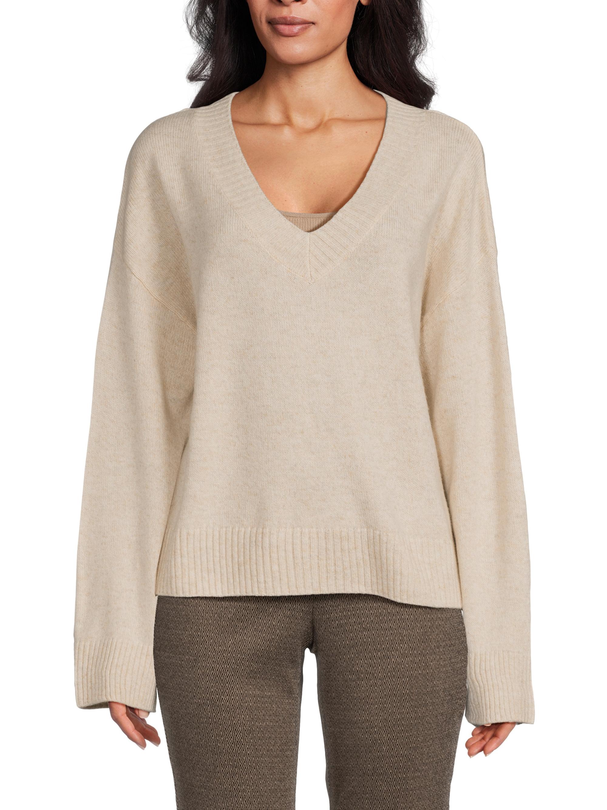 Click here for Naadam Womens Wool & Cashmere Sweater - Dusty Oatm... prices