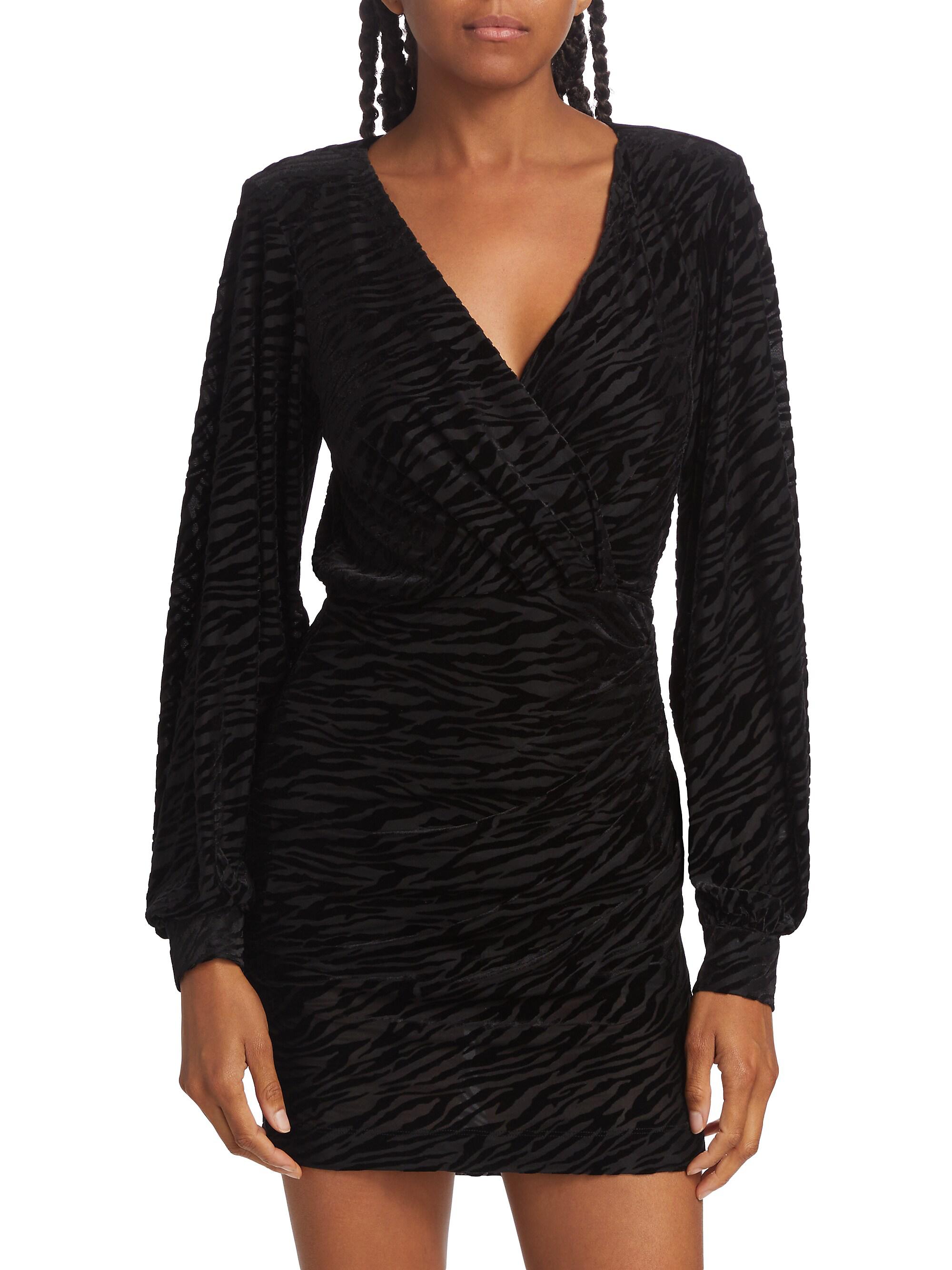 Click here for Ramy Brook Womens Kalan Leopard Wrap Minidress - B... prices