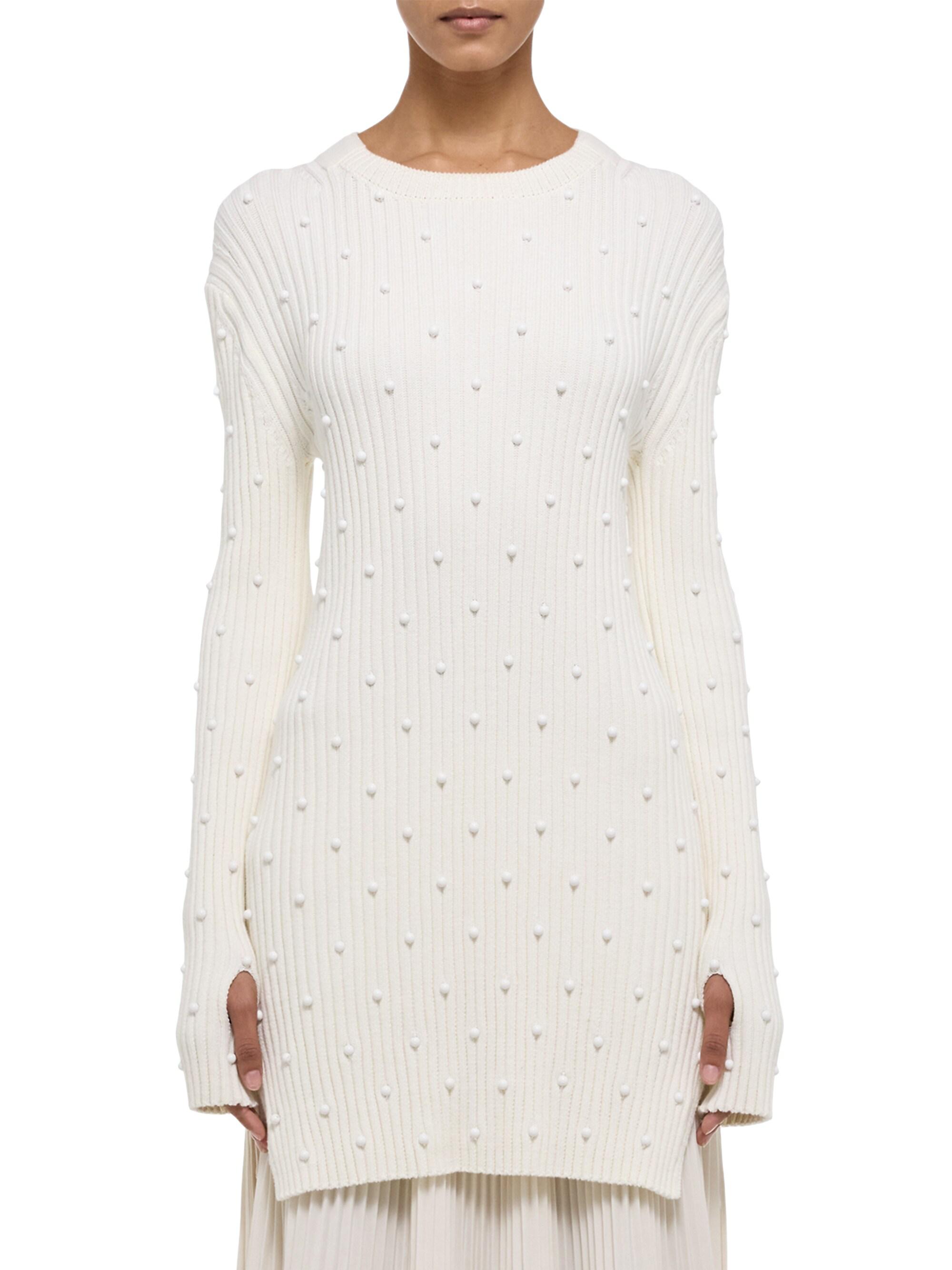 Click here for Helmut Lang Womens Embellished Crewneck Cotton Min... prices